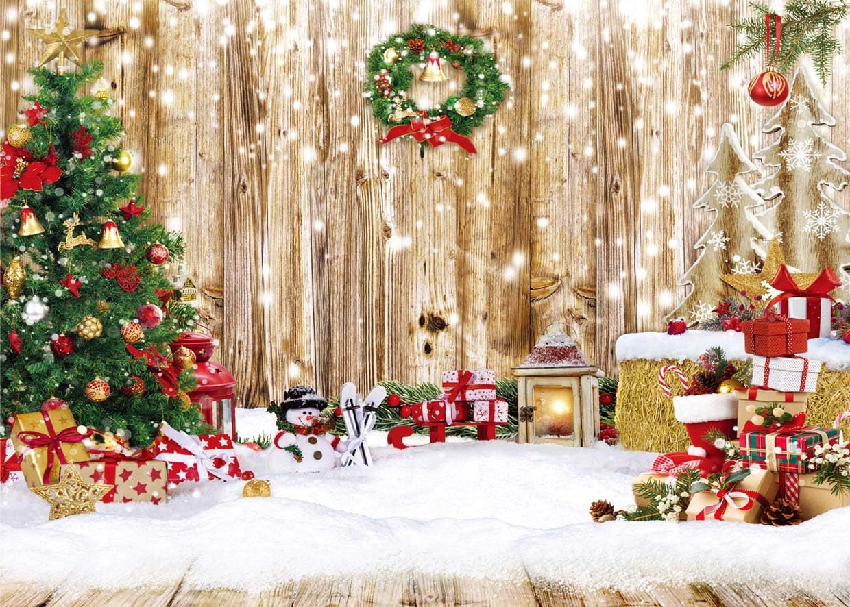 LYWYGG 7x5FT Christmas Backdrop Christmas Tree Backdrop Photography ...