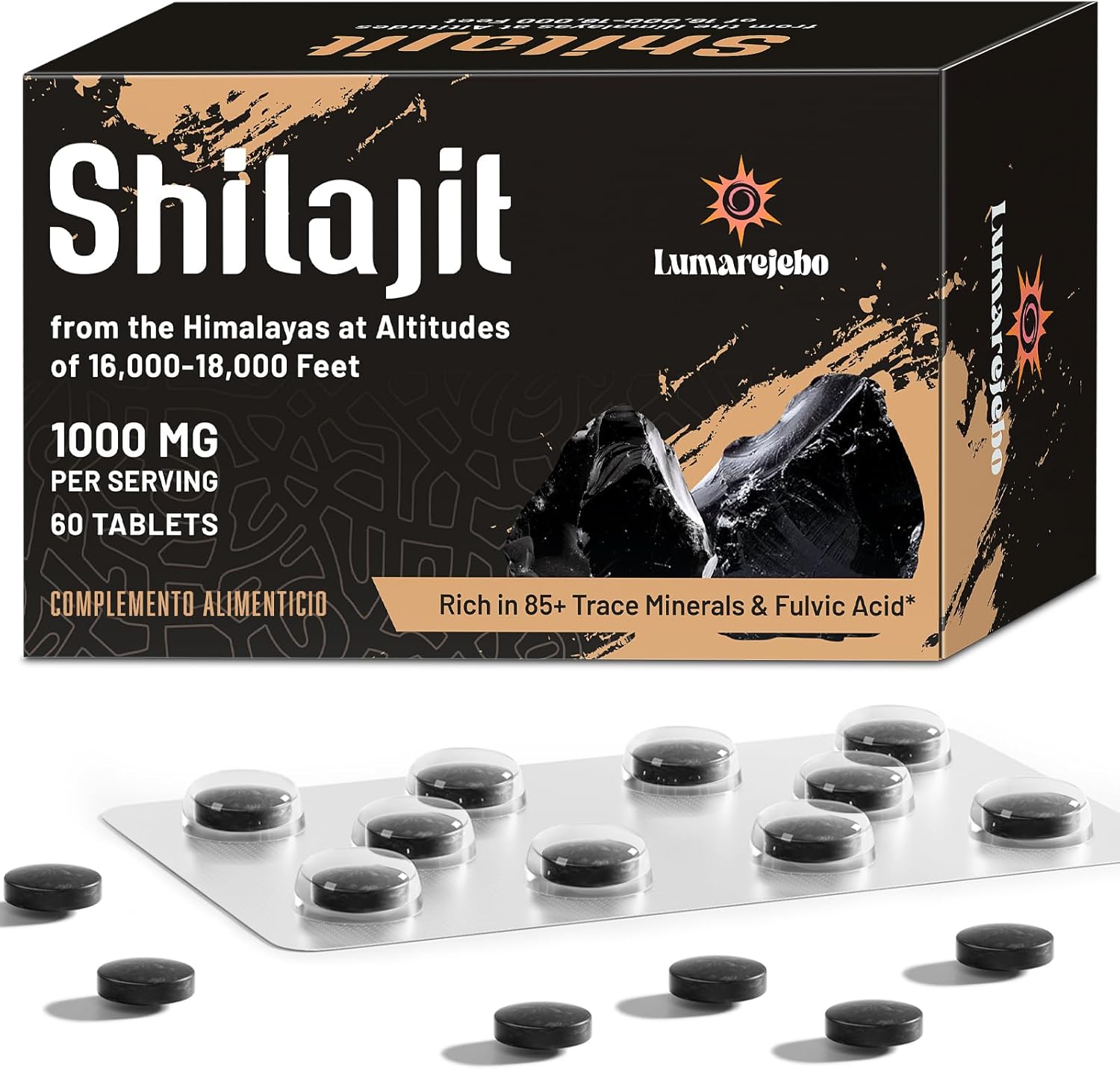 Shilajit Original Himalaya Tabletten 30.000 mg, 100% Reine Hochdosiert ...