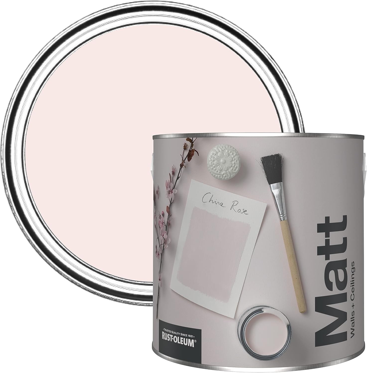 Rust-Oleum Colours Matt Emulsion Wall and Ceiling Paint - China Rose 2 ...
