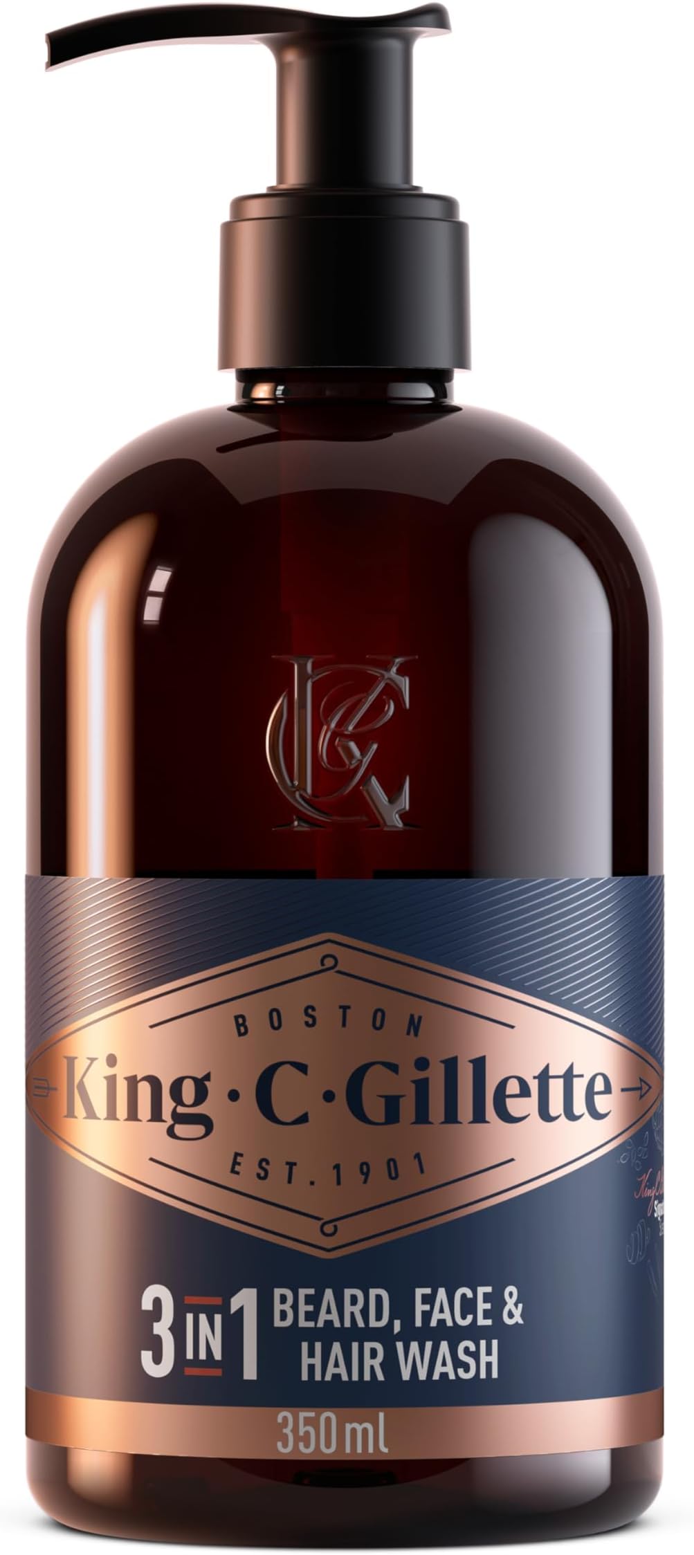 Amazon.com: King C. Gillette Beard Wash, Mens Face Wash, 11 oz, Infused ...