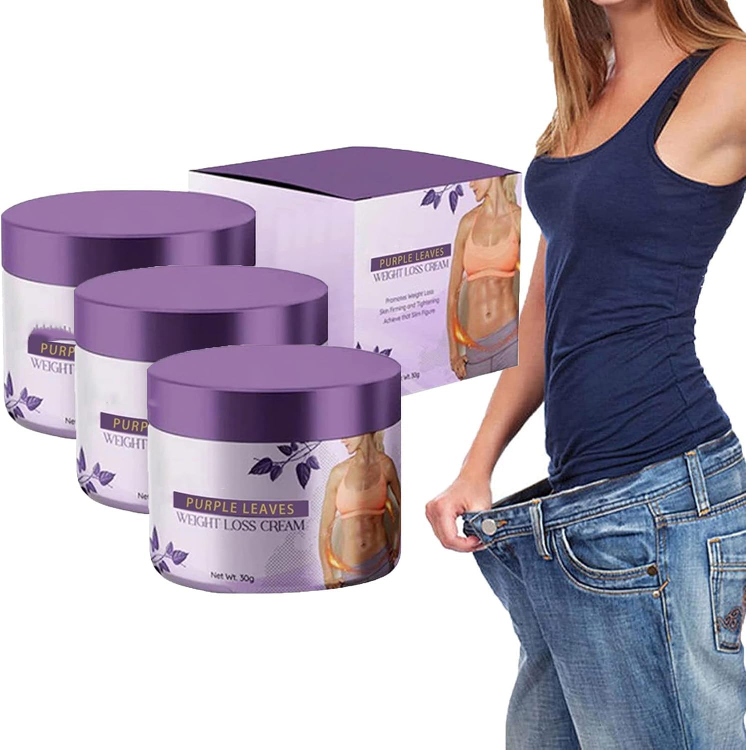 Zakdavi Kenyan Purple Leaves Weight Loss Cream, Fat Burning Cream for ...