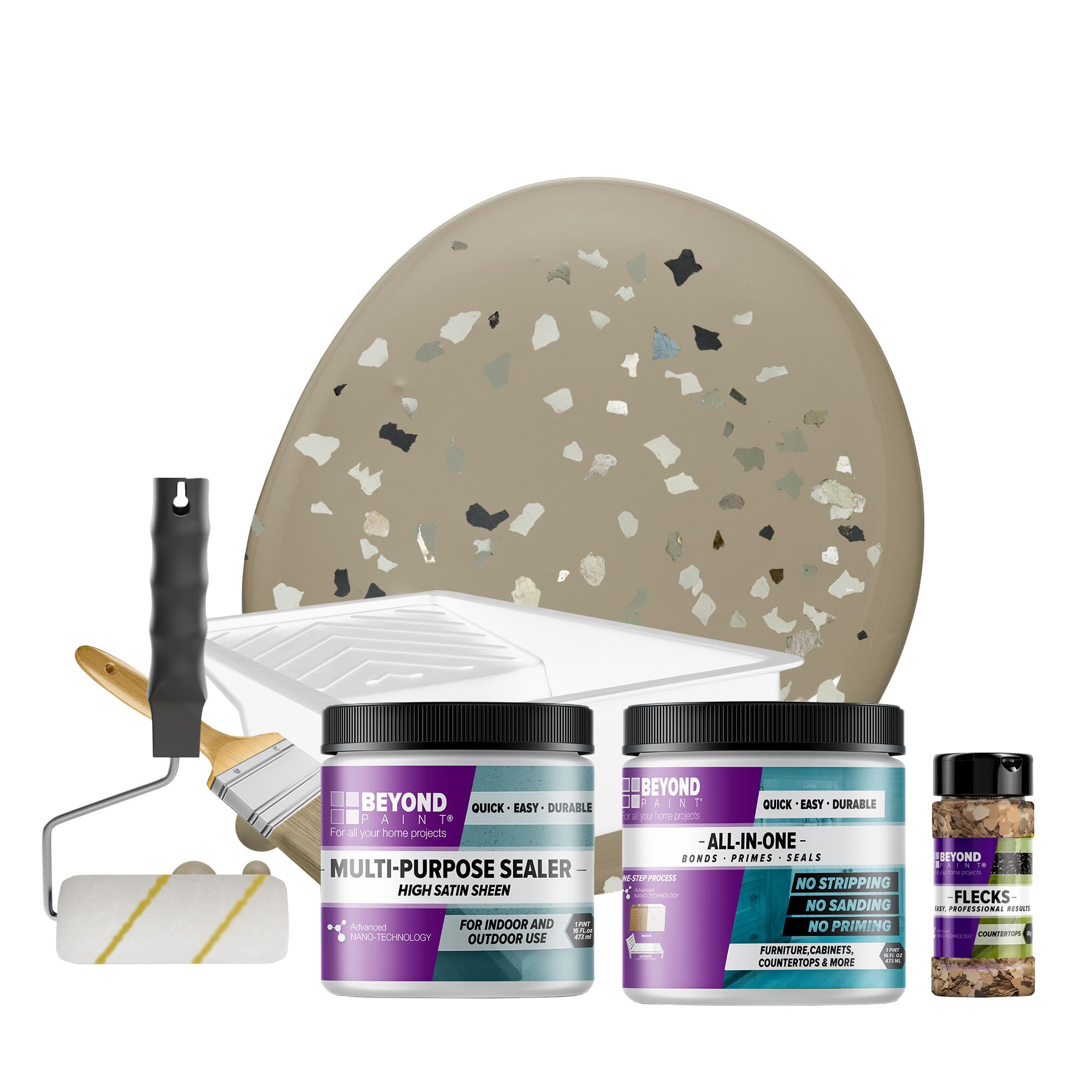Beyond Paint Smoked Gray Flecks Countertop Makeover Kit with Paint ...