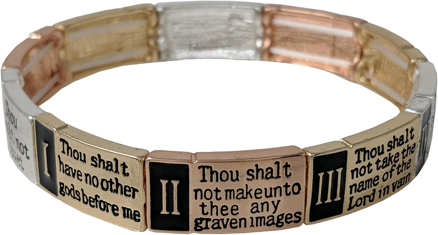 Amazon.com: The Quiet Witness 4030192 10 Commandments Stretch Bracelet ...