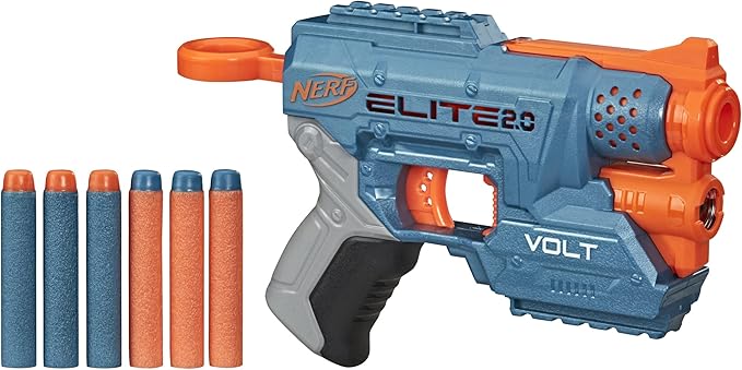 Amazon.com: Nerf Elite 2.0 Volt SD-1 Blaster, 6 Official Nerf Darts, 2 ...