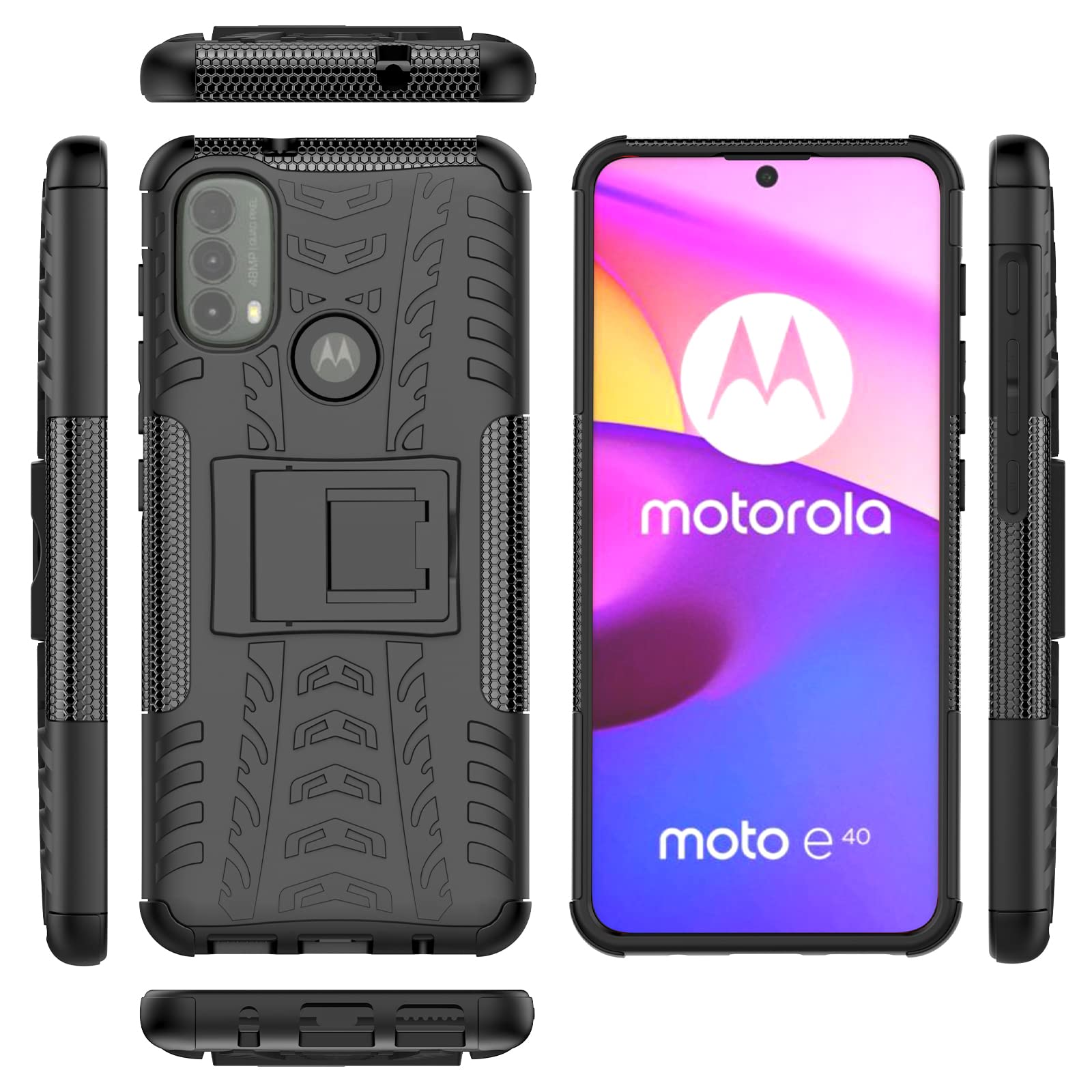 For Motorola G13 G23 G53 E13 E20 g32 E22 Case Armor Shockproof Stand ...