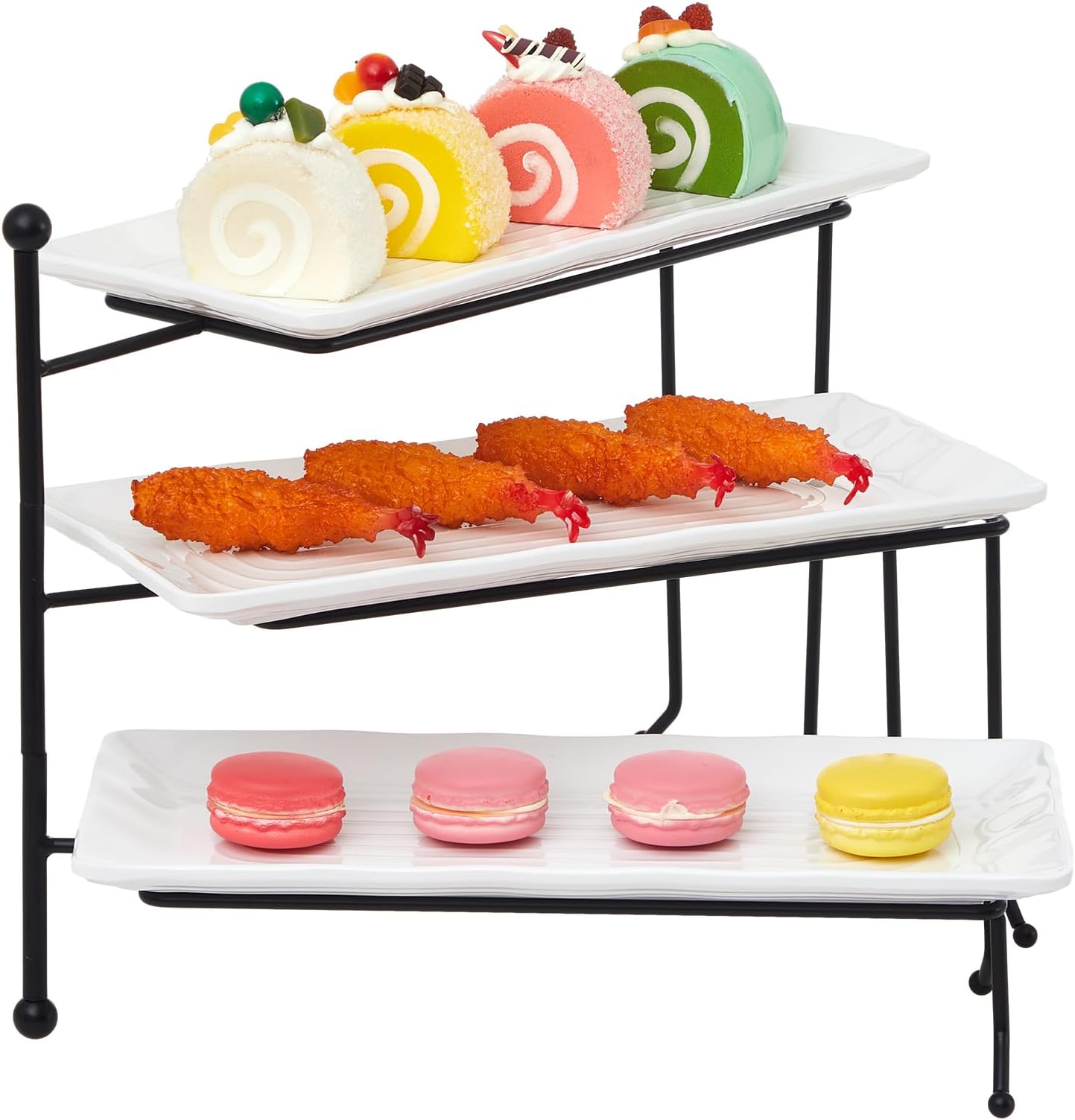 Amazon.com: NWK 3-in-1 Acacia Wood Cake Stand with Dome Rectangular 15. ...