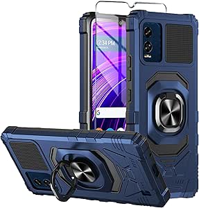 Amazon.com: Mocotto for BLU View Speed 5G Phone Case with Tempered Glass Screen Protector ...