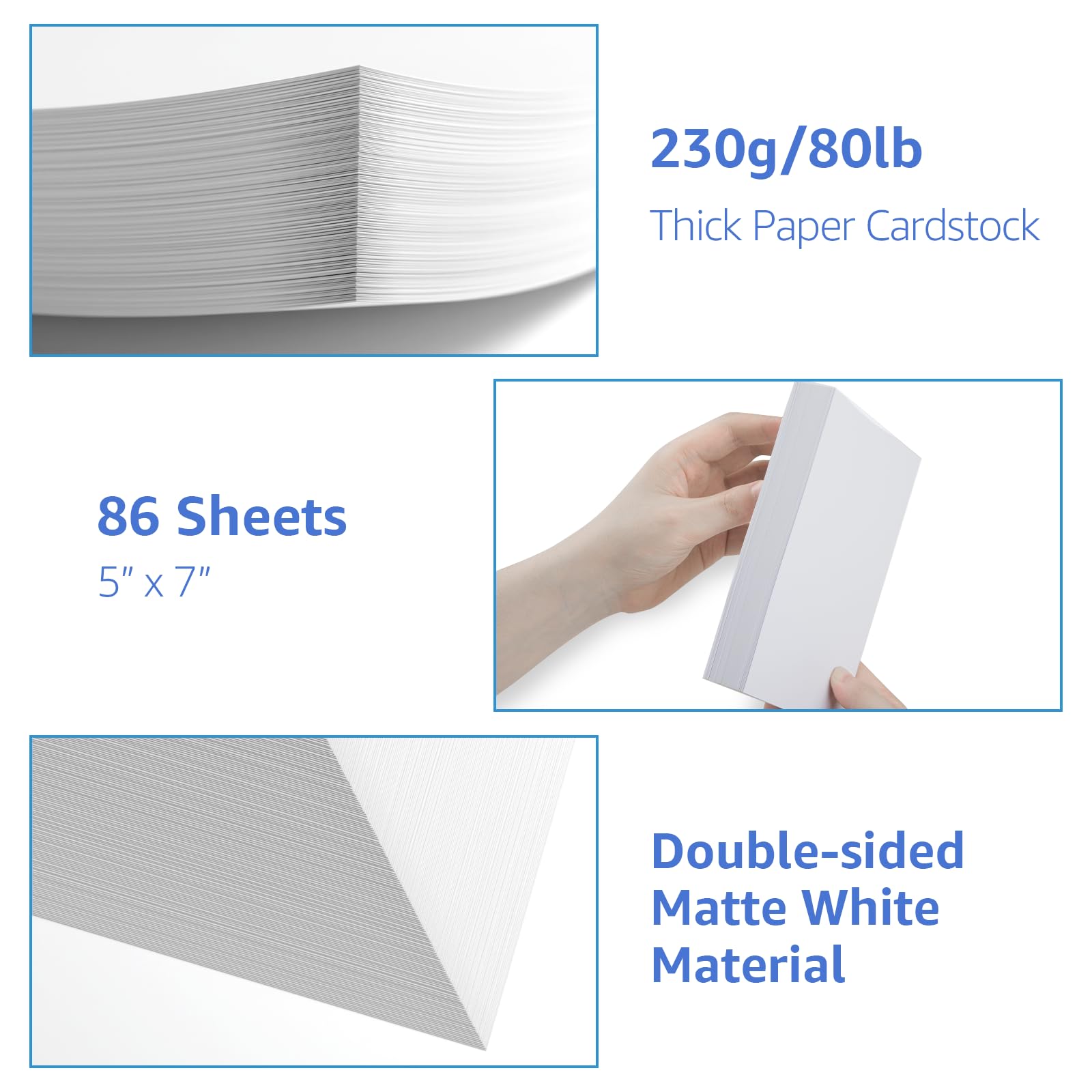 5x7 Paperwhite Cardstock