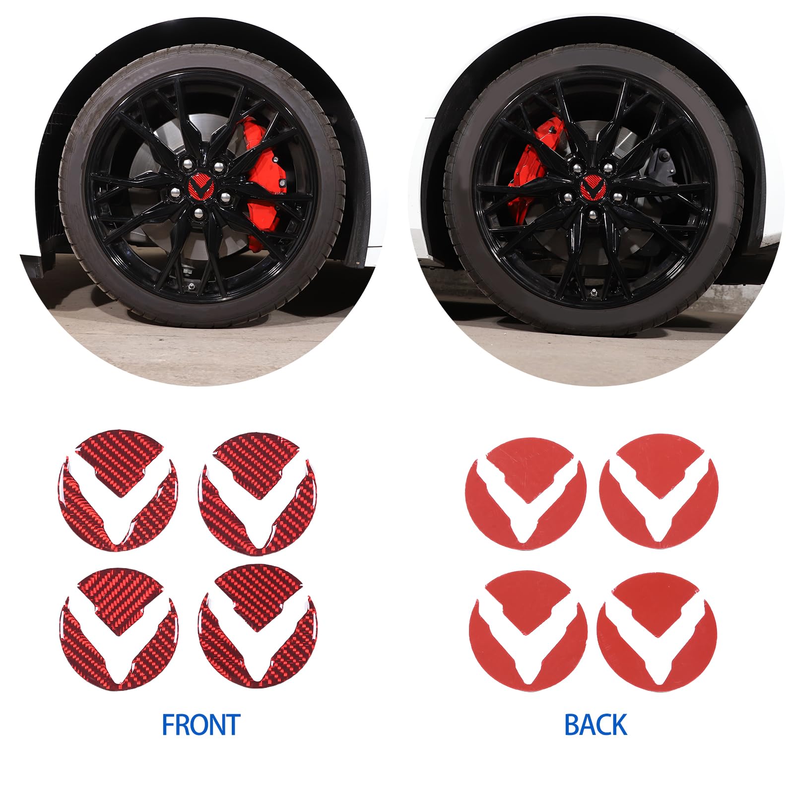 Corvette Wheel Center Cap Stickers Corvette-Style Orange Crossed Flags ...