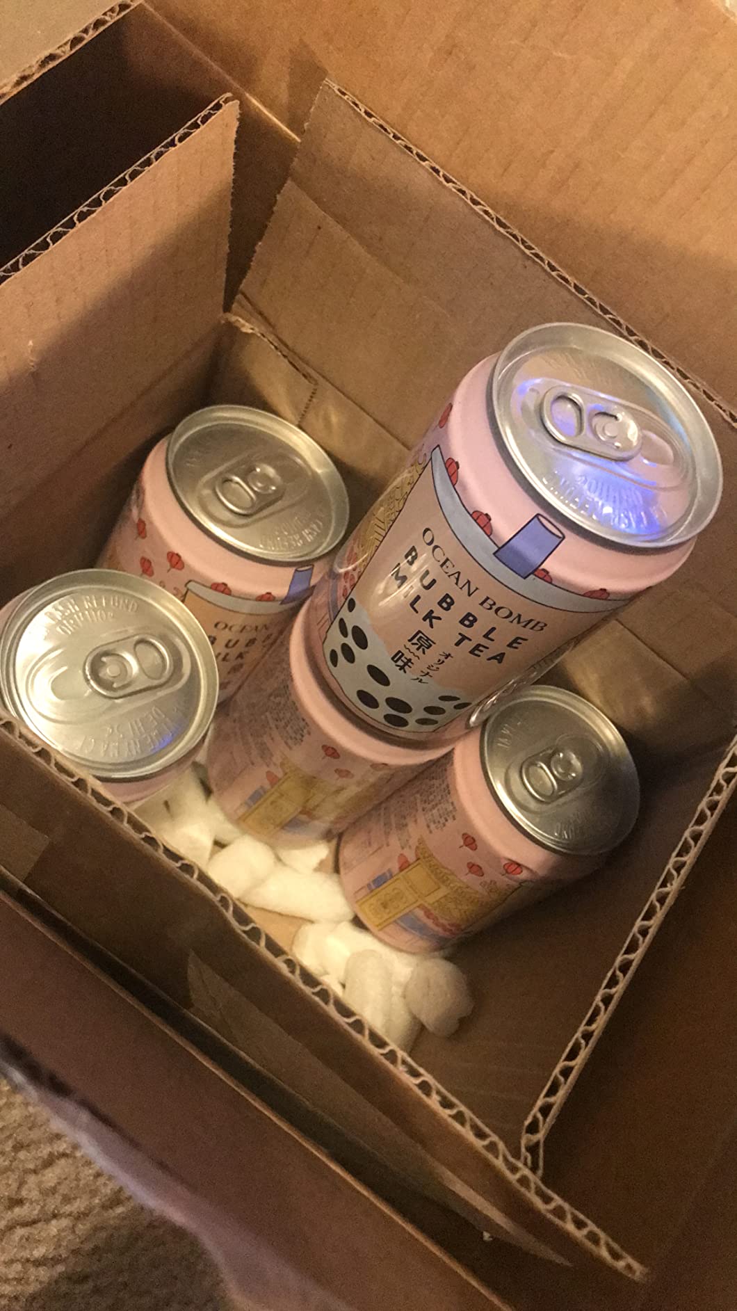 Amazon.com: Ocean Bomb Boba Tea Tapioca Pearls, Canned Bubble Popping ...