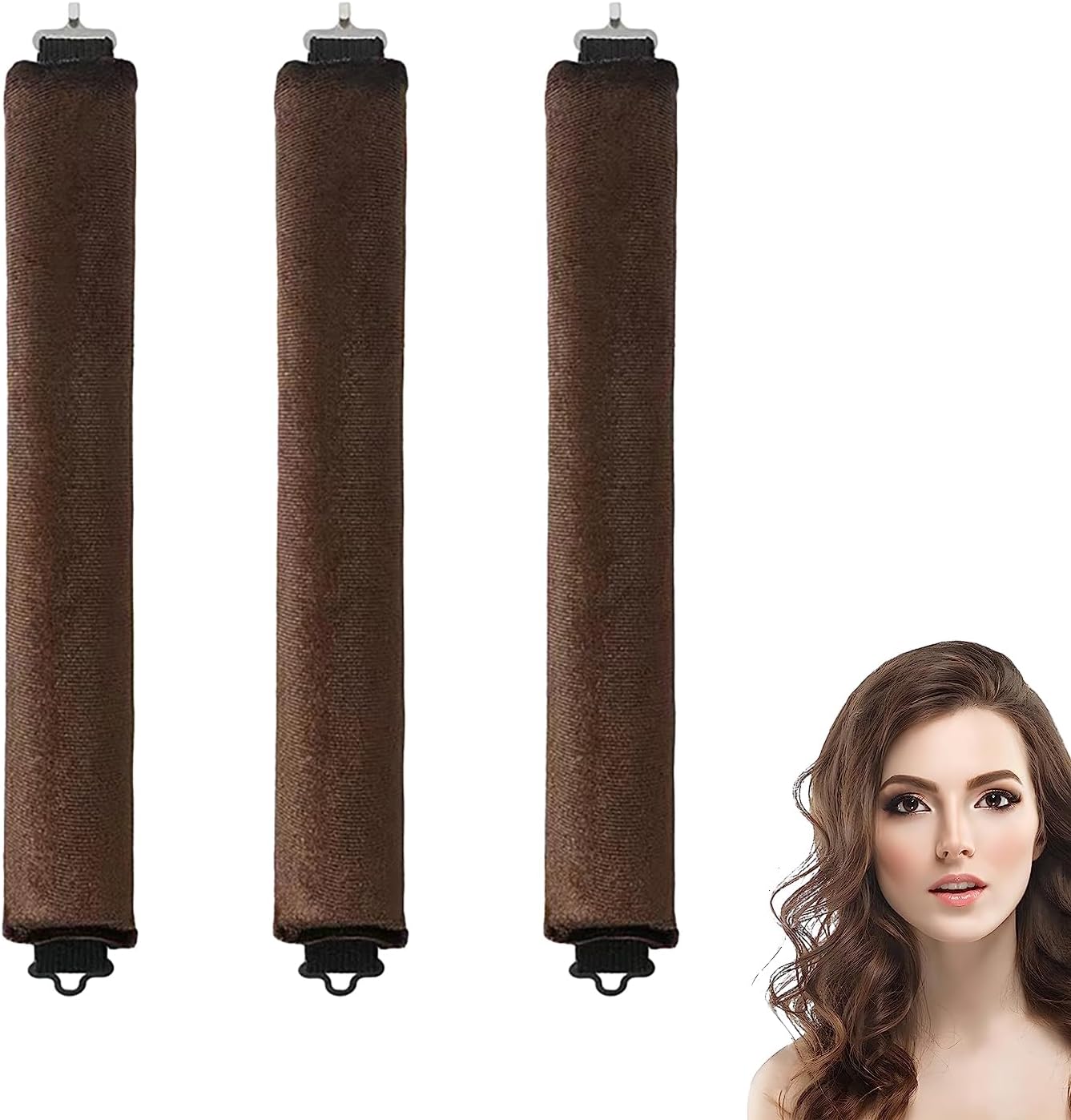 Gorgewg 3pcs Heatless No Heat Hair Curlers Rollers to Sleep In ...