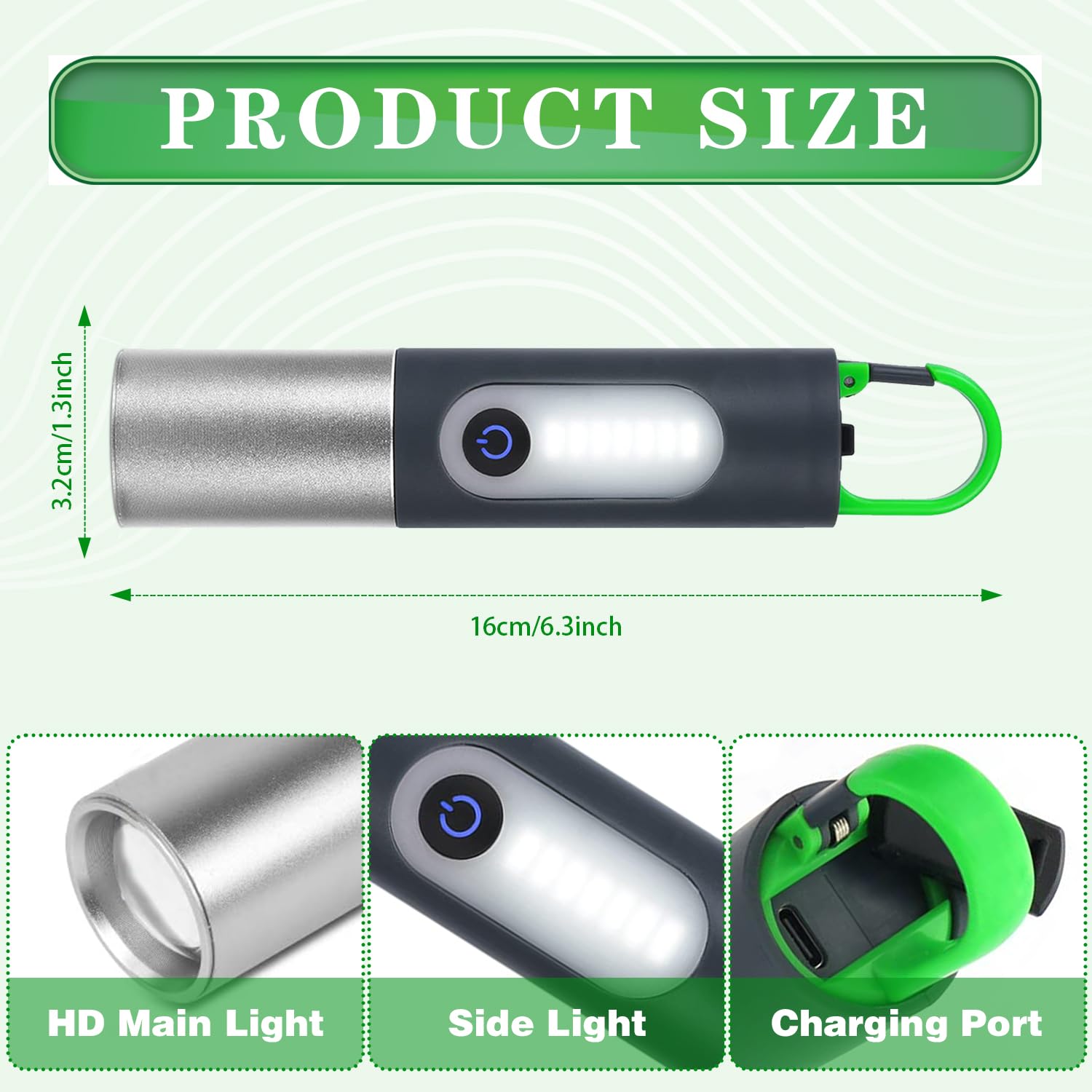 Small Adjustable LED Flashlight — Portable and Rechargeable, with ...