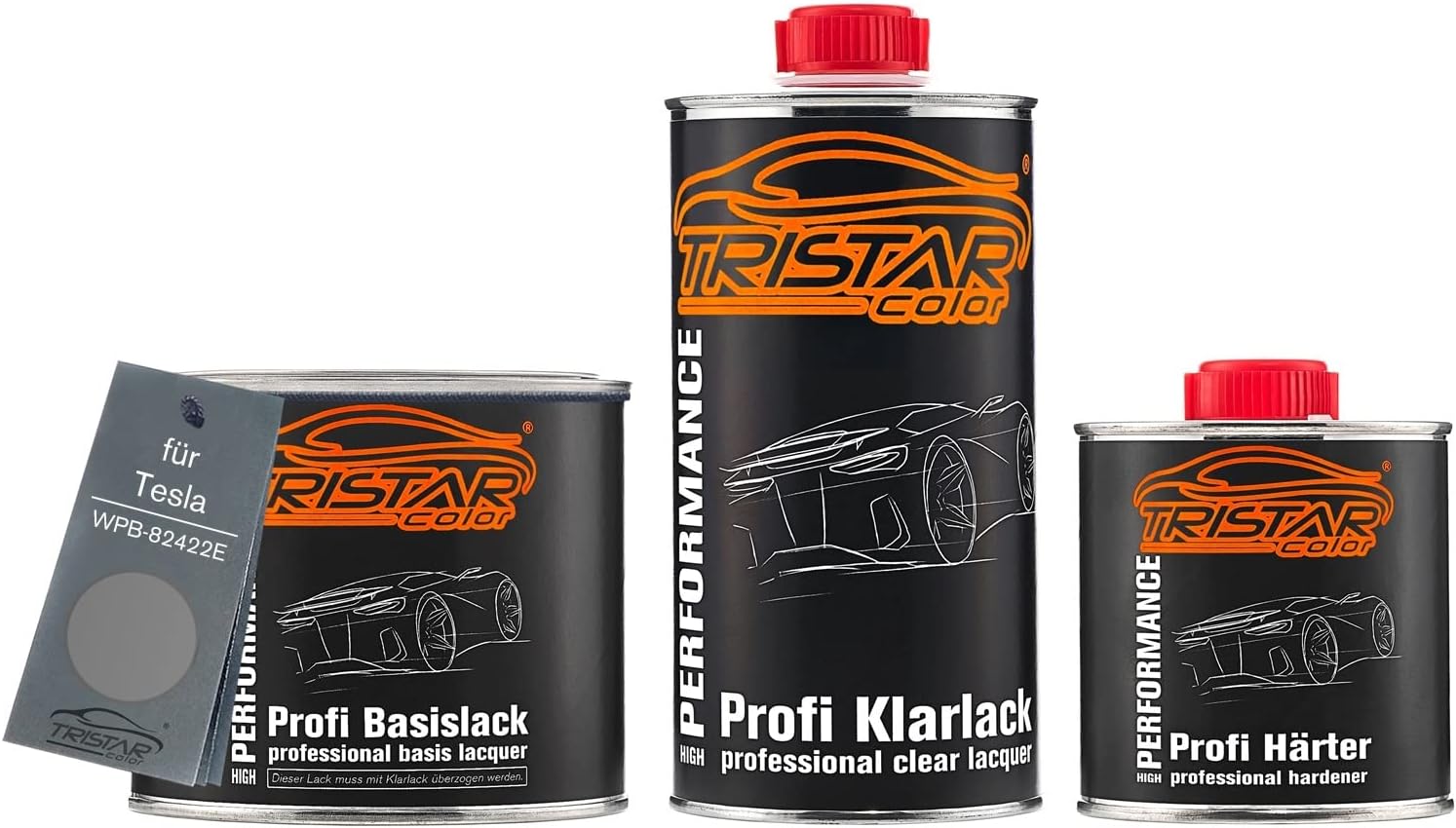 TRISTARcolor Car paint Set can ready-to-spray for Tesla WPB-82422E Gun ...