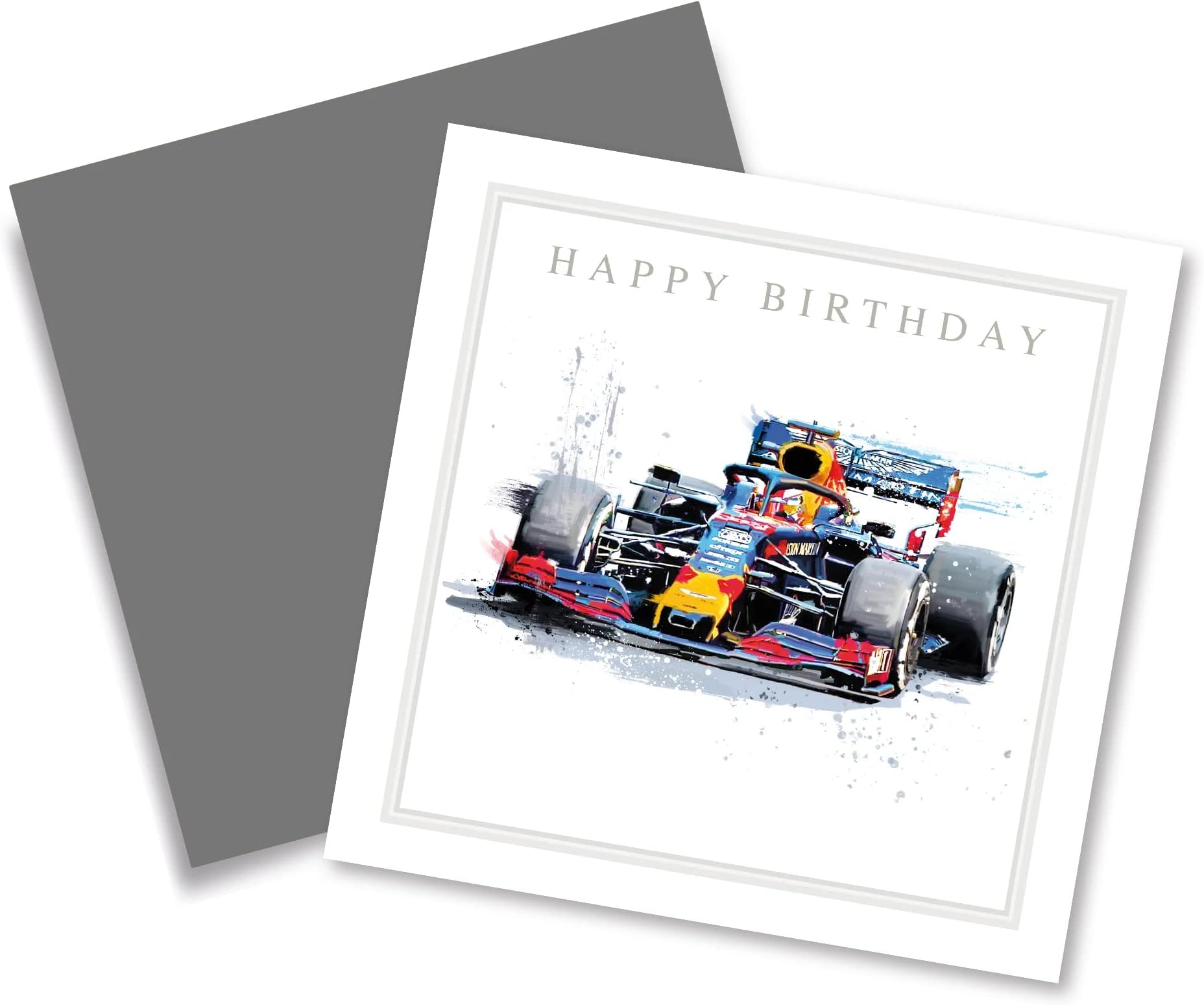 Birthday Card for Him Her - Formula 1 Racing Car Birthday Card for Men ...