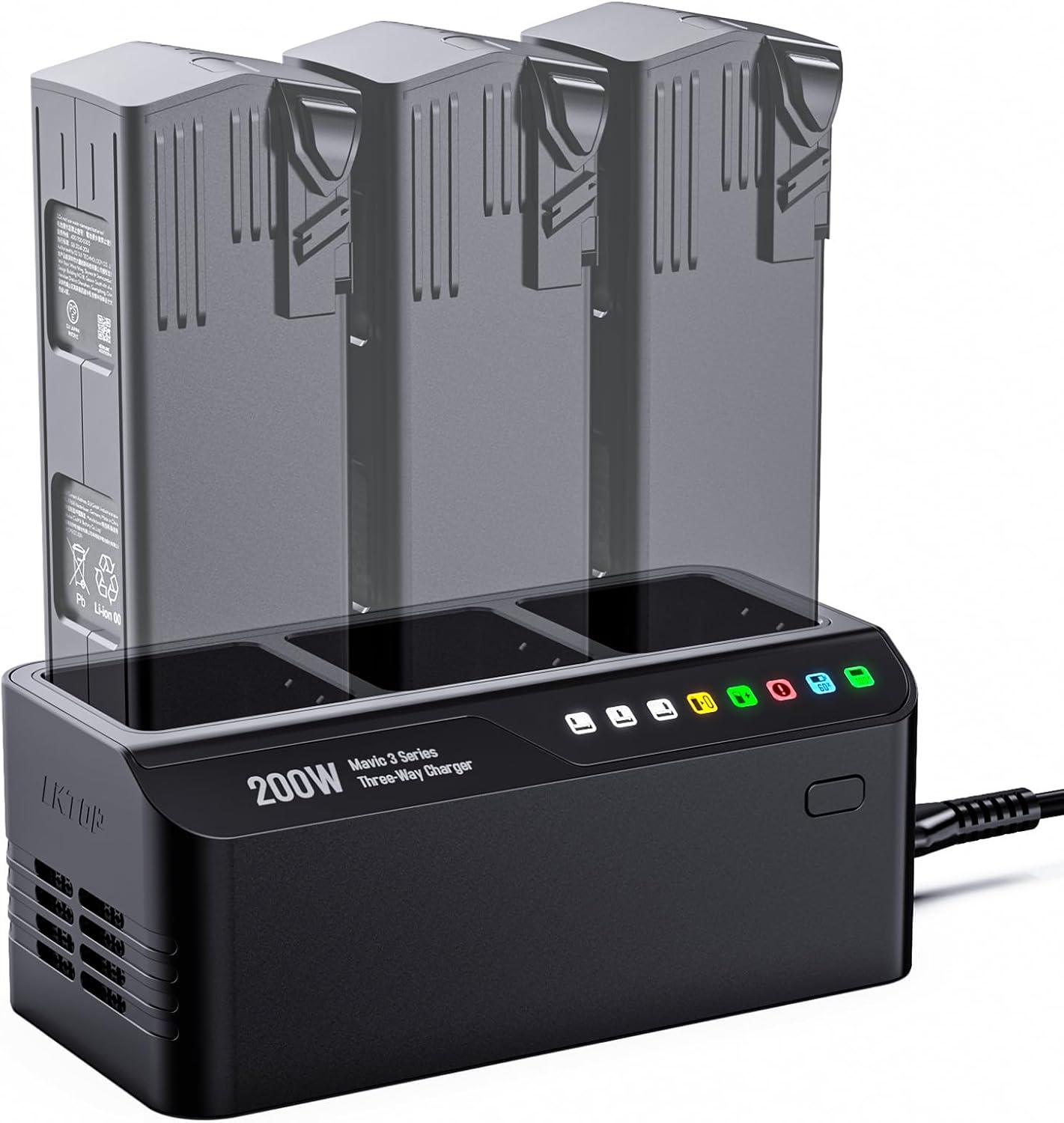 Amazon.com: NOITI 200W Mavic 3 Pro Battery Charger 3X Fast Charging Hub ...