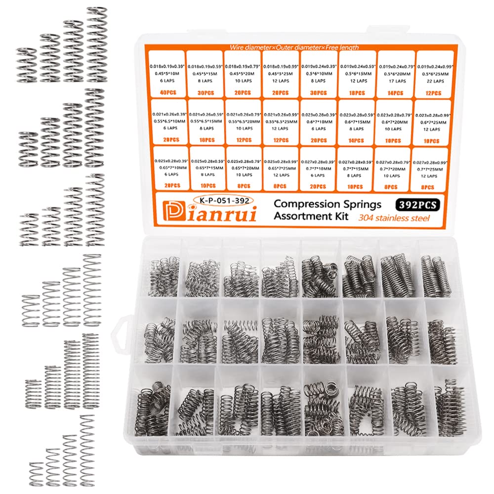 Snapklik.com : 392PCS Compression Springs Assortment Kit 24 Different ...