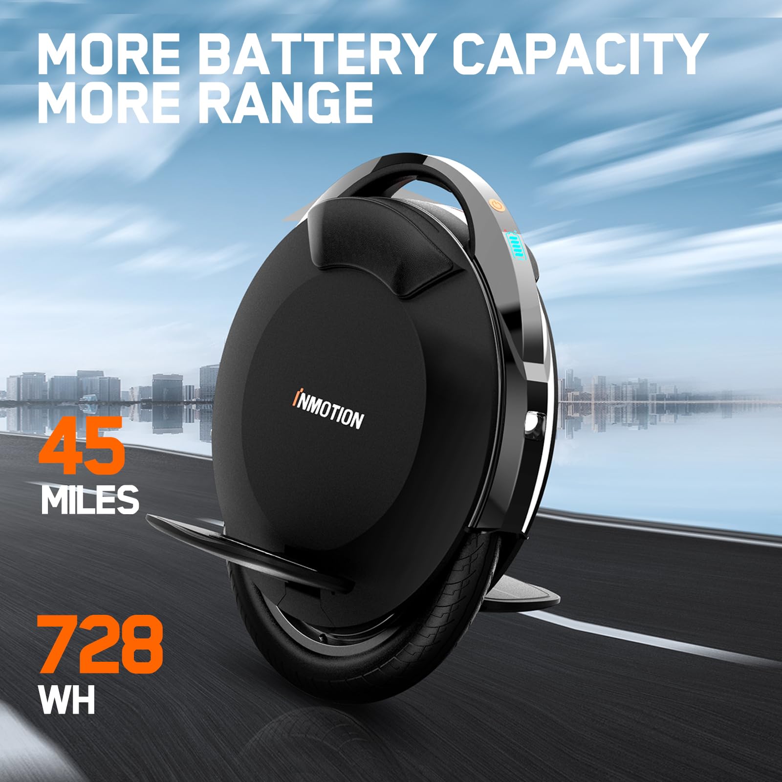 Snapklik.com : INMOTION V8S Electric Unicycle One Wheel Self Balancing ...