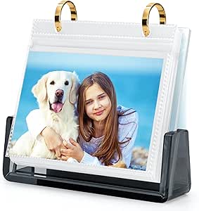 Amazon.com: ZEEYUAN 4x6 Desktop Flip Photo Album on Stand Acrylic ...