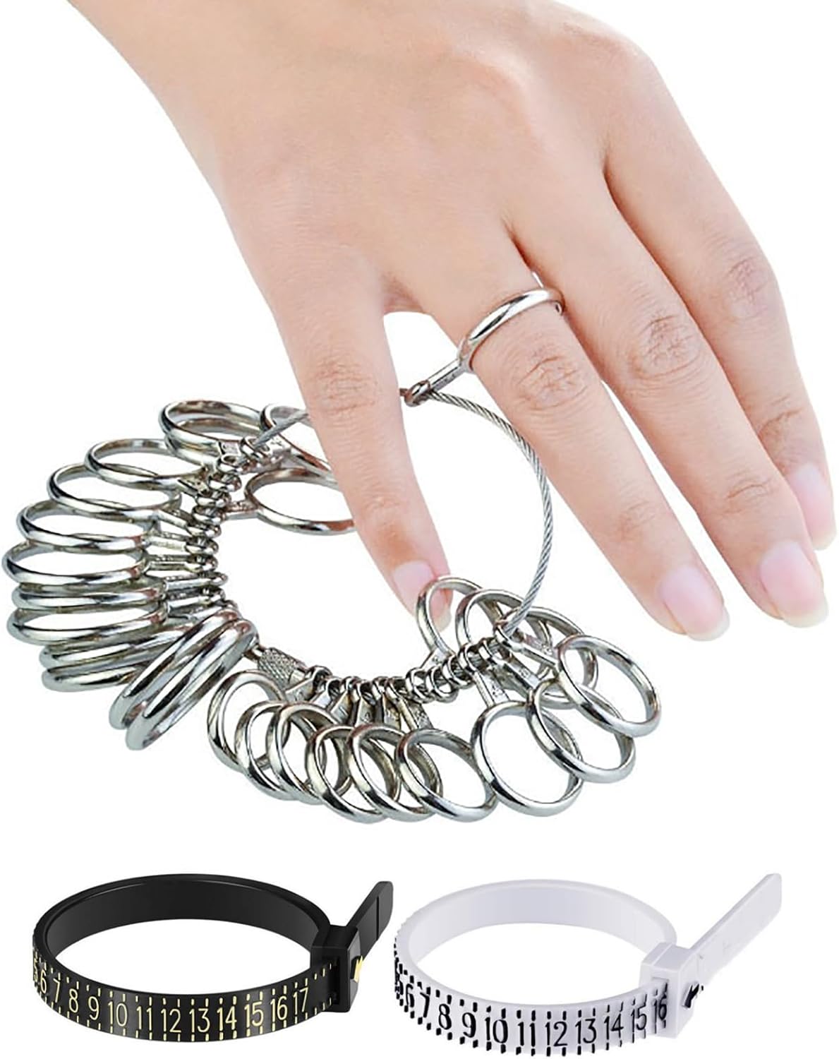 Amazon.com: Ring Sizer Measuring Tool, 27 PCS Premium Ring Measurement ...
