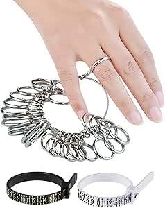 Amazon.com: Ring Sizer Measuring Tool, 27 PCS Premium Ring Measurement ...