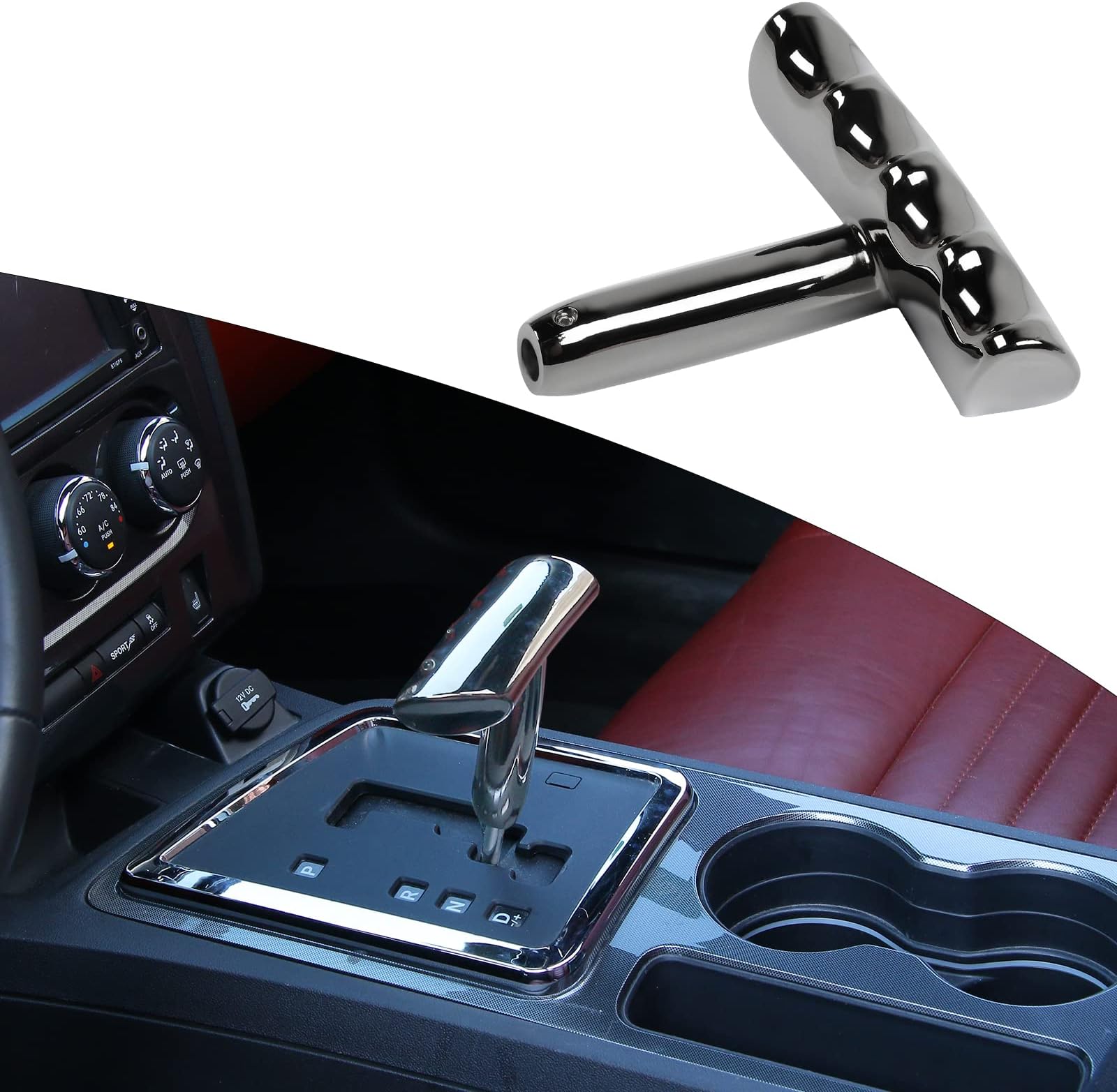 Amazon.com: 2009-2013 Dodge Challenger/Charger Chrome T-Handle Shifter ...