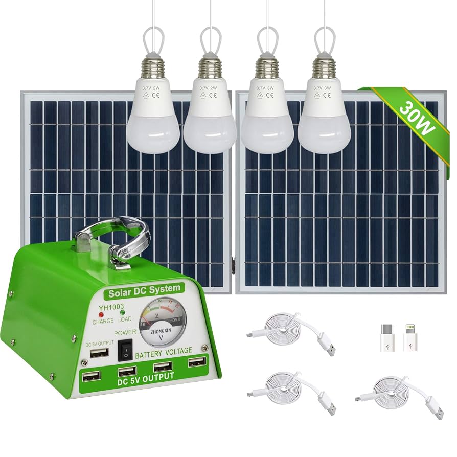 Solar Powered Bulbs Kit Eco Light 12W Solar LED Tube Light Kit For
