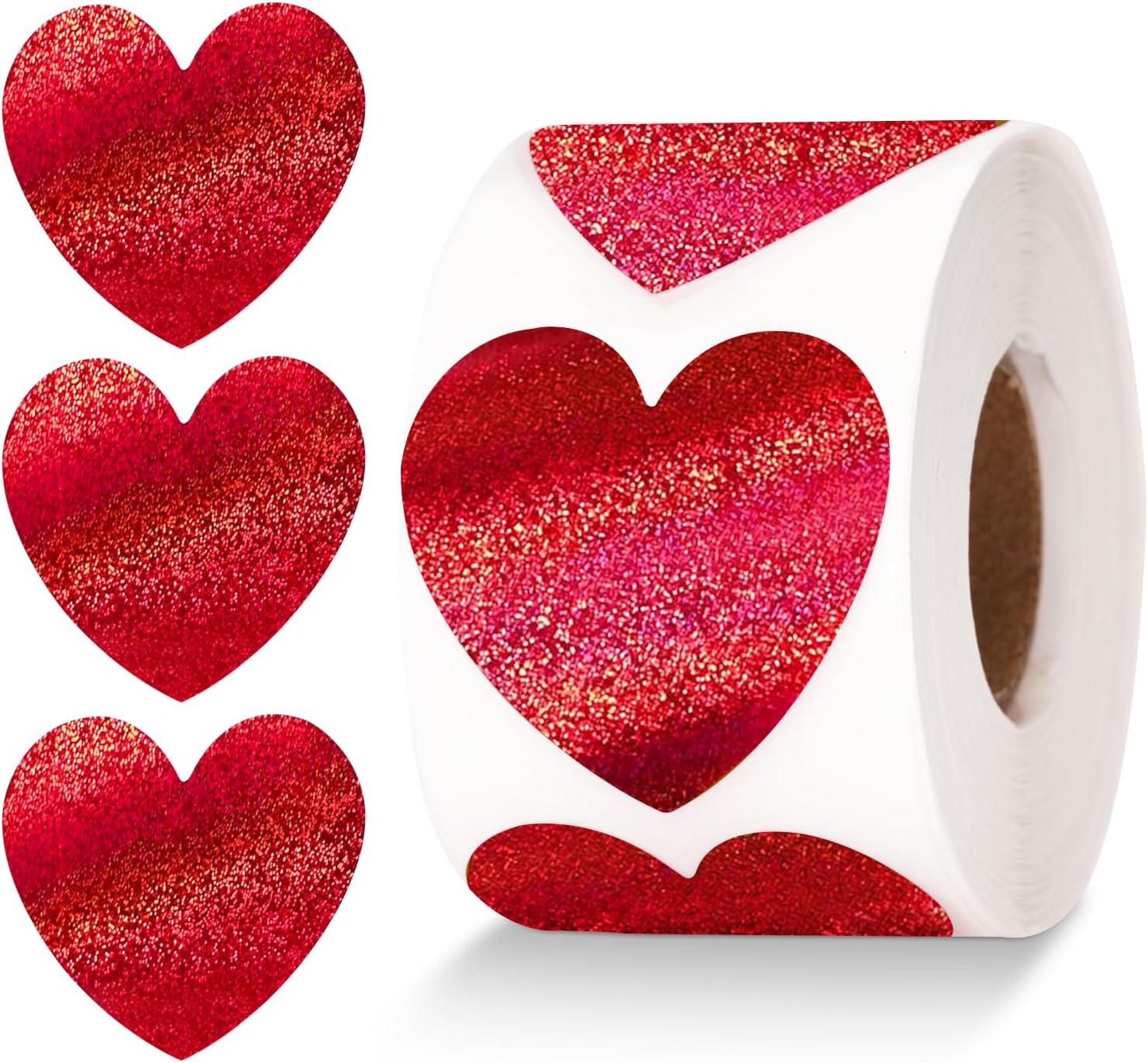 Amazon.com: Fundraising For A Cause | Large Red Heart Shaped Stickers ...