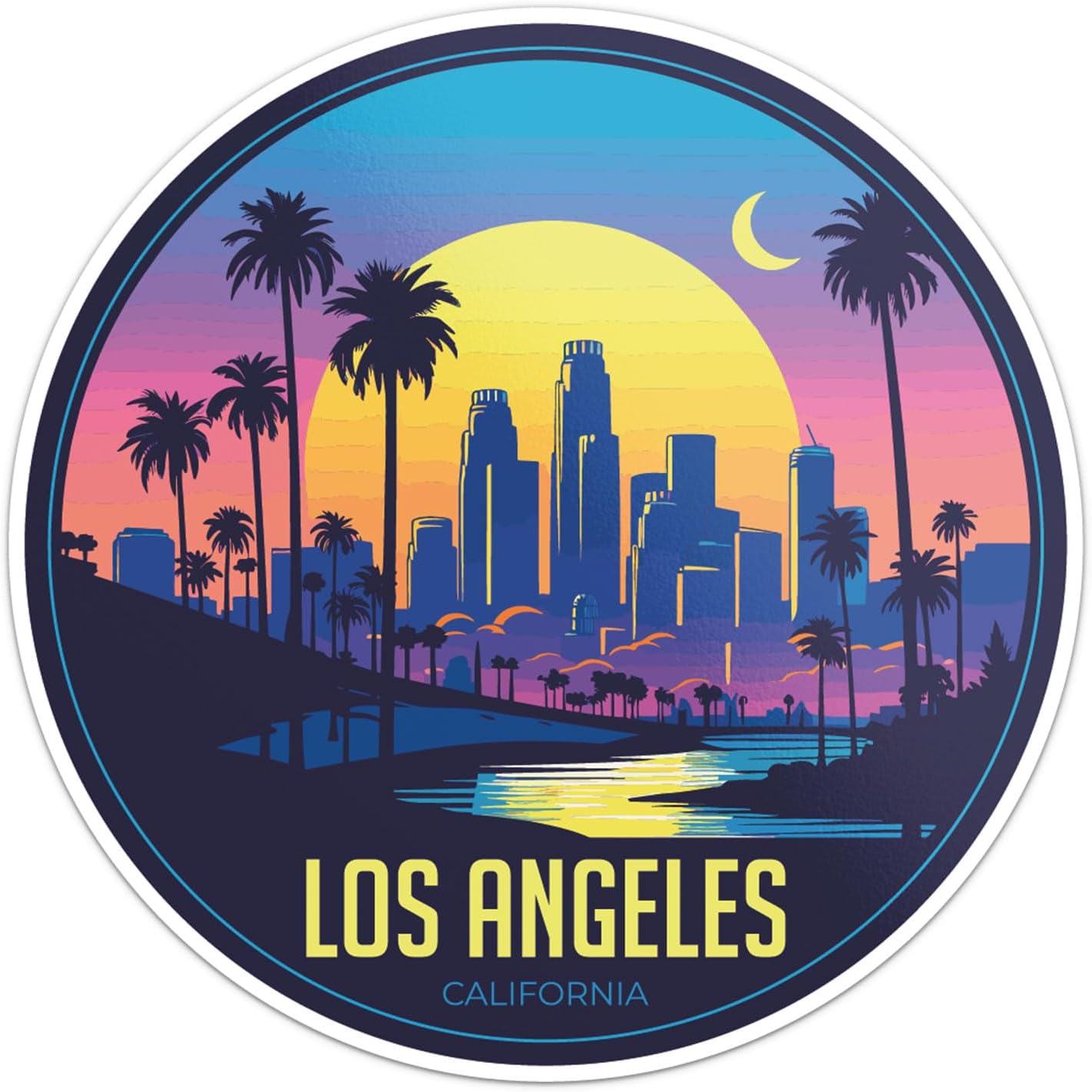 Amazon.com - Los Angeles City Sticker - Waterproof Vinyl Decal for Car ...