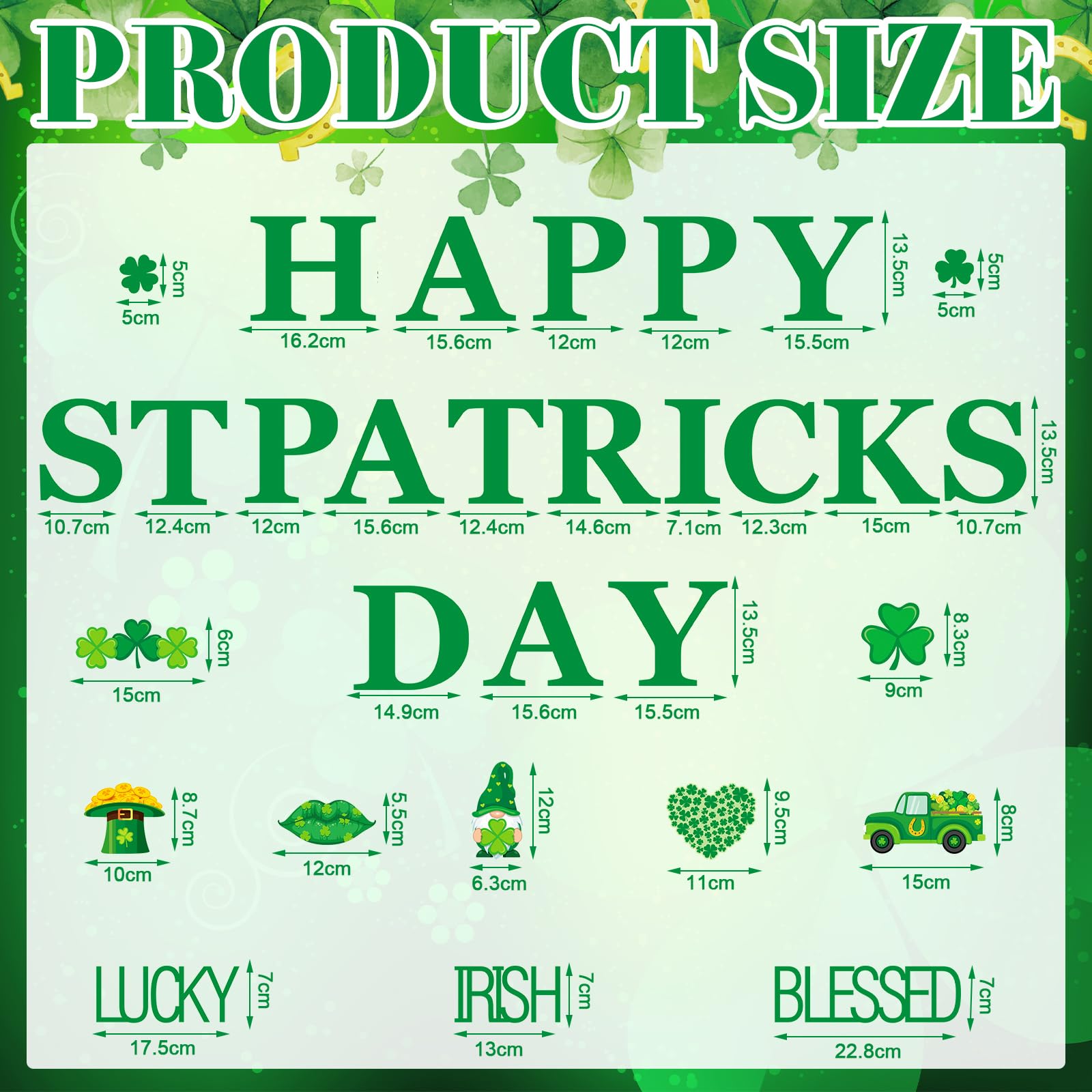 Snapklik.com : 30 Pcs Magnetic St Patricks Day Garage Door Decorations ...