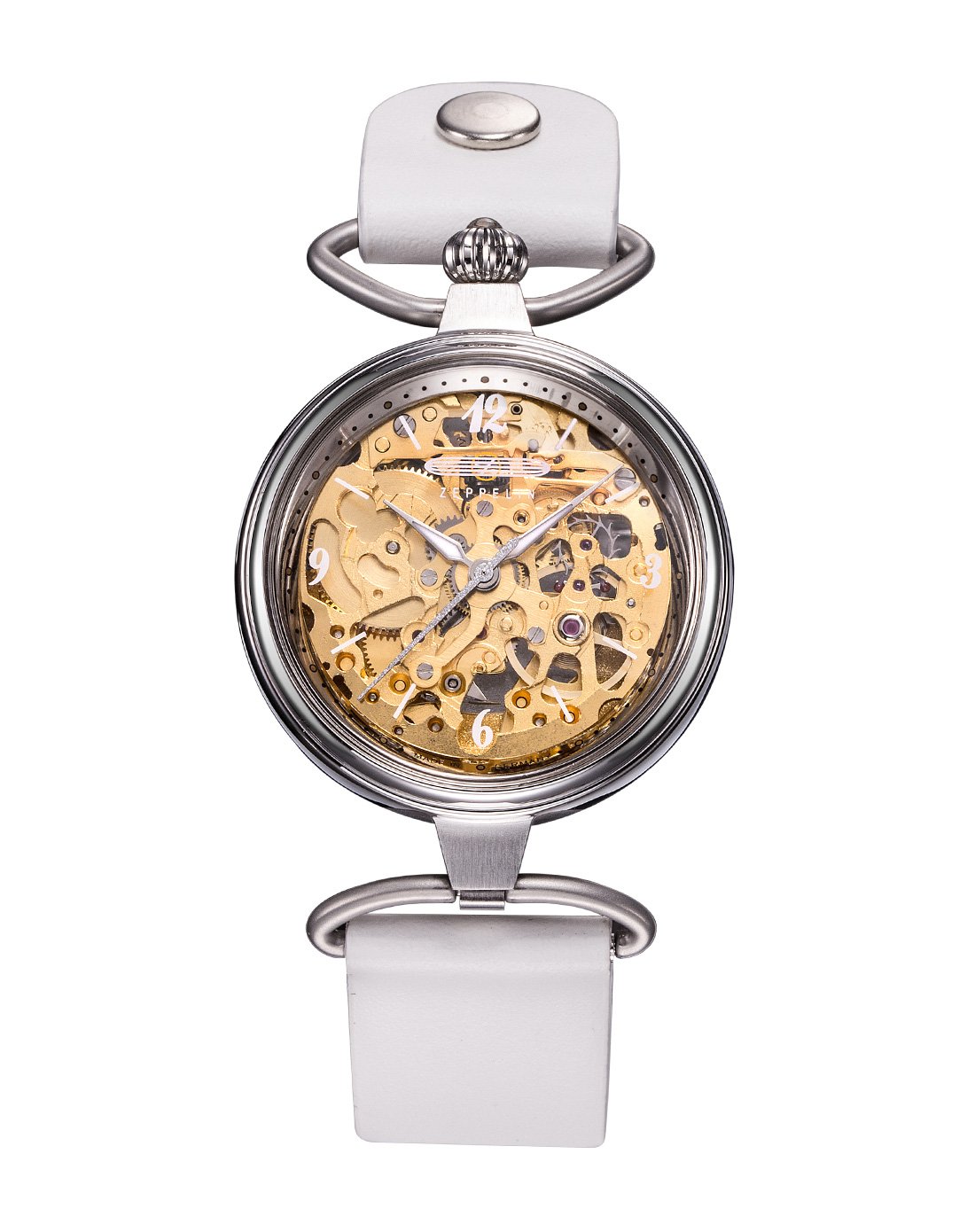 Zeppelin Ladies Watch Princess Automatic Skeleton Watch Gold 7457-5 ...
