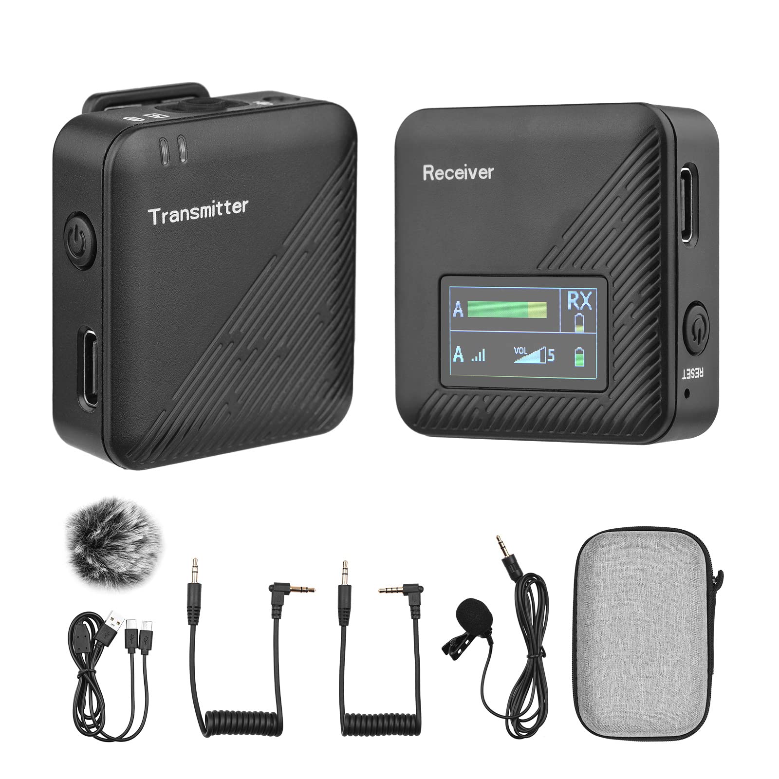 Cordless Microphone 2.4G Mini Cordless Microphone System Transmitter ...