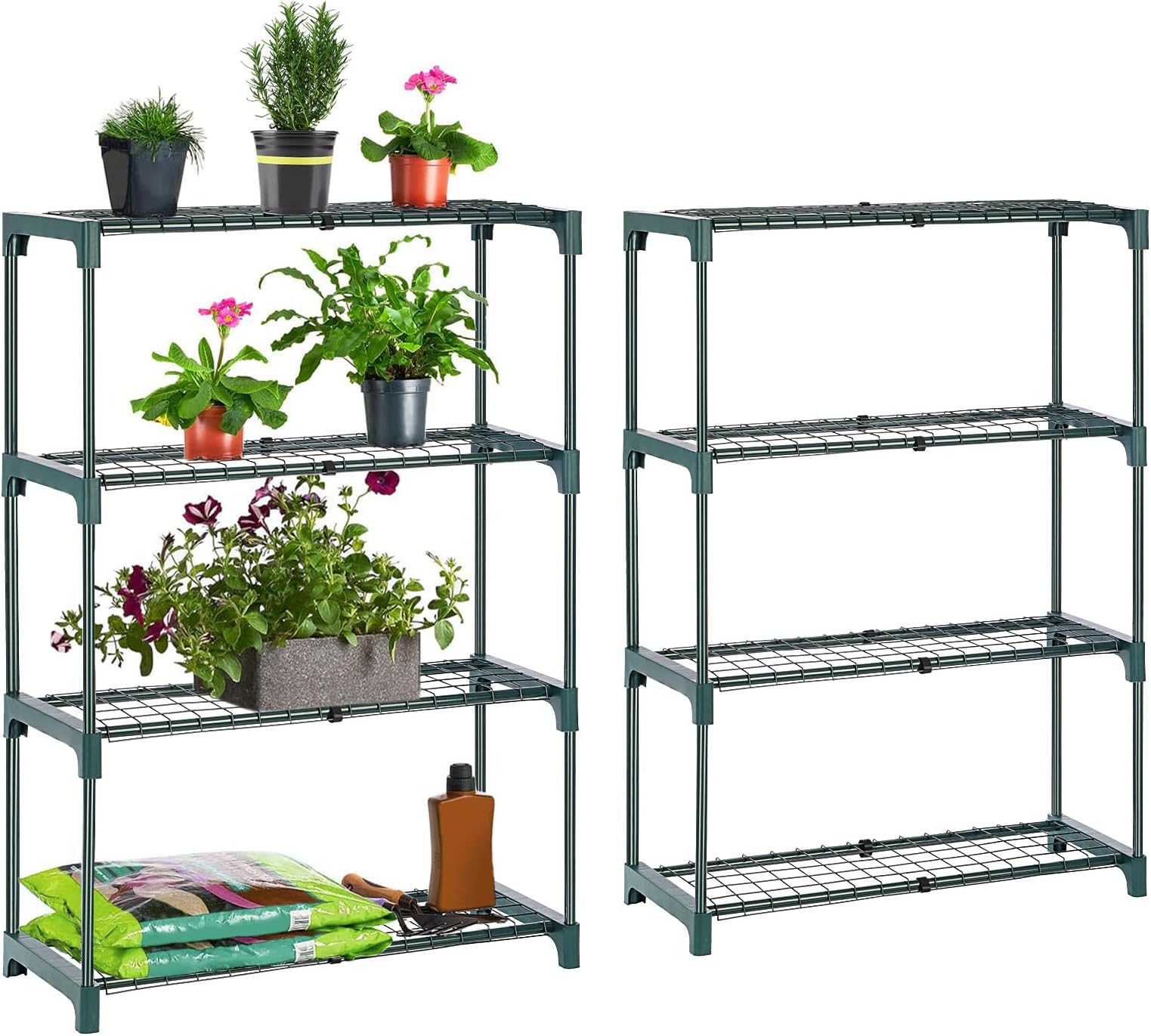 Amazon.com: SUNNYPARK 4 Tire Greenhouse Shelves, 2 PKs Stable Garden ...