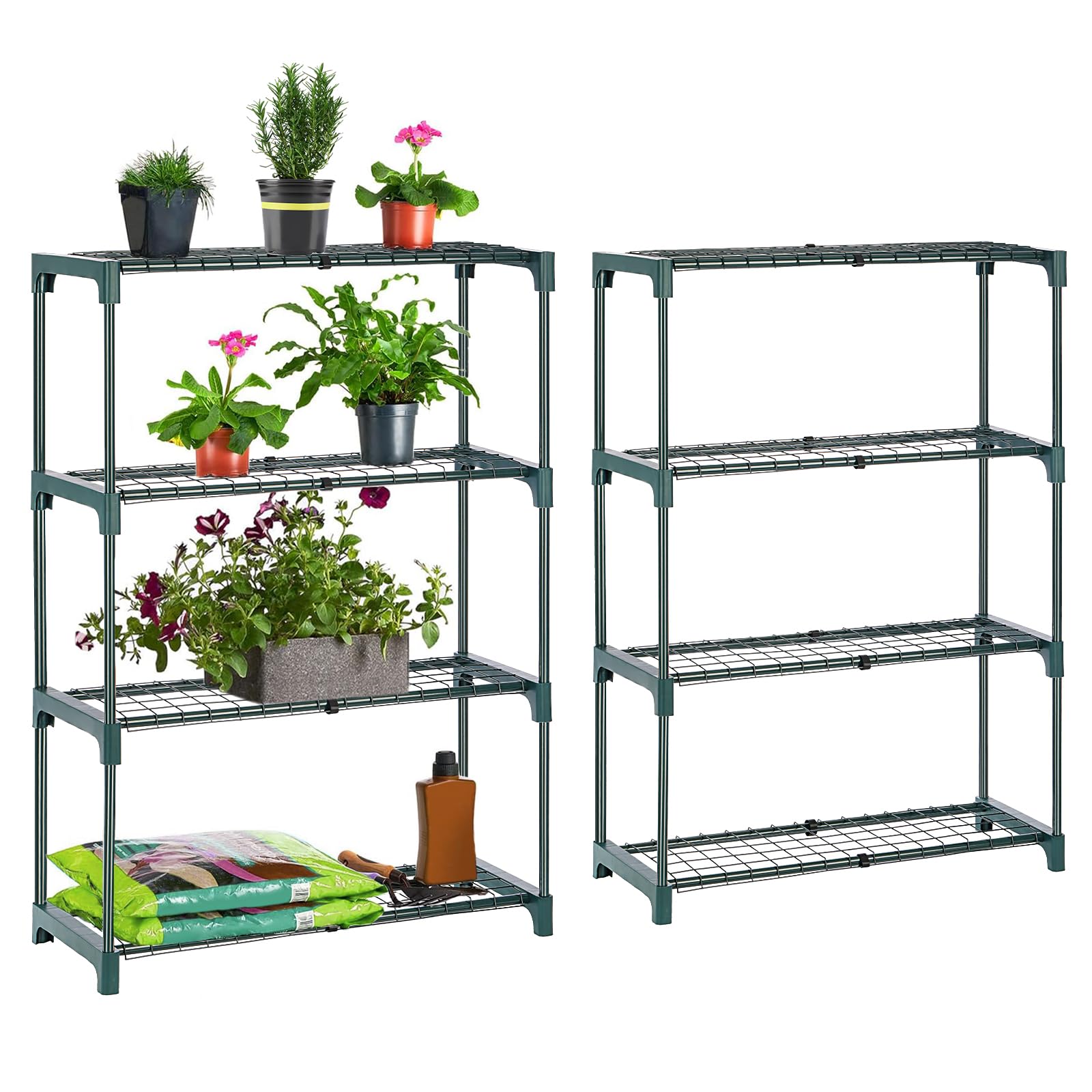 Snapklik.com : SUNNYPARK 4 Tire Greenhouse Shelves, 2 PKs Stable Garden ...