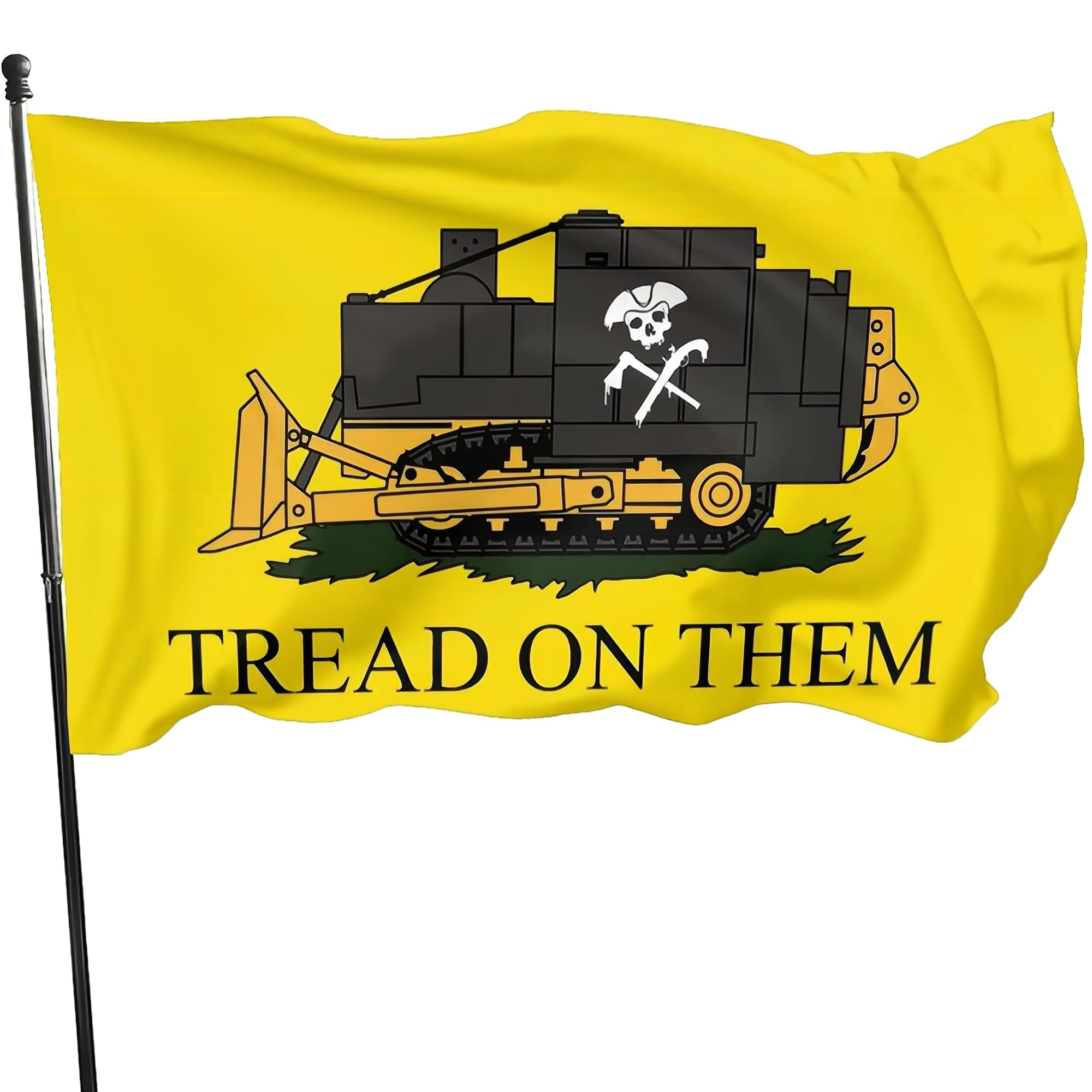 Amazon.com : Tread On Them Killdozer Flag 3x5 Ft Funny Flags for Room ...