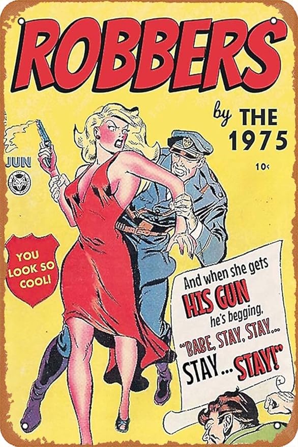 Amazon.com: Robbers 1975 poster Poster Metal Sign Retro Home Decorative ...