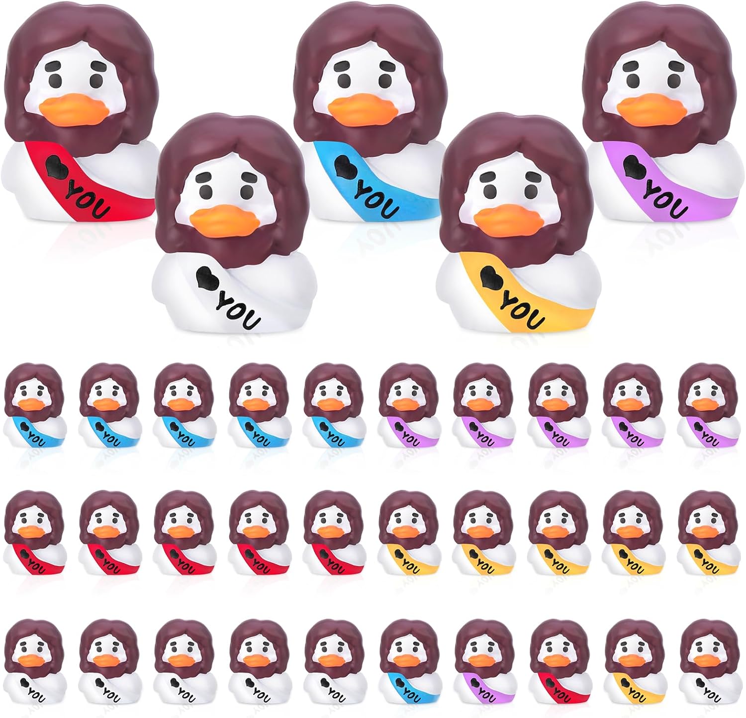 Amazon.com: GGSTDDUP 30 Pcs Mini Resin Jesus Ducks Mini Jesus Figurines ...