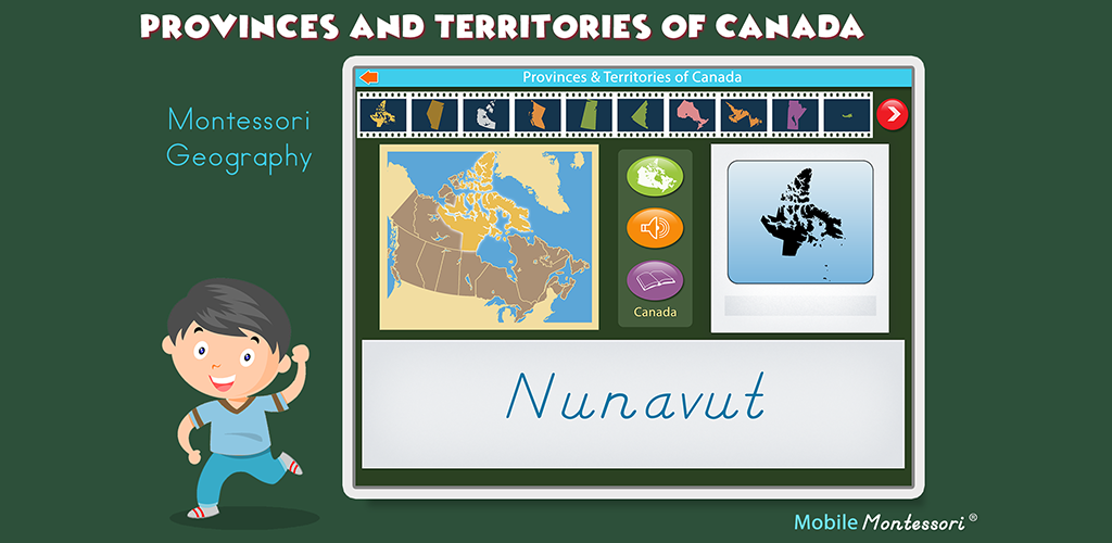 Provinces and Territories of Canada - Montessori Geography - App on ...