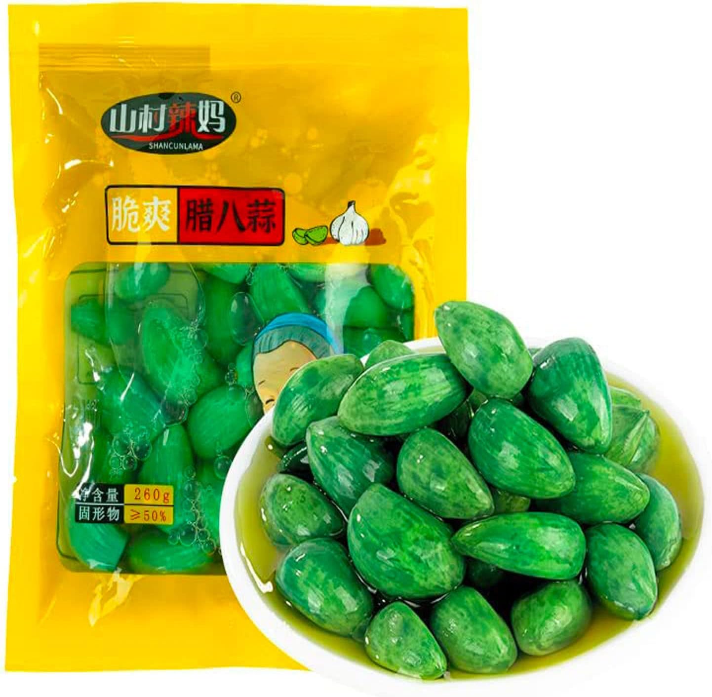 Amazon.com : 腊八蒜 翡翠绿蒜 新鲜绿蒜,Laba Garlic, Jade Garlic, Fresh Green Garlic ...