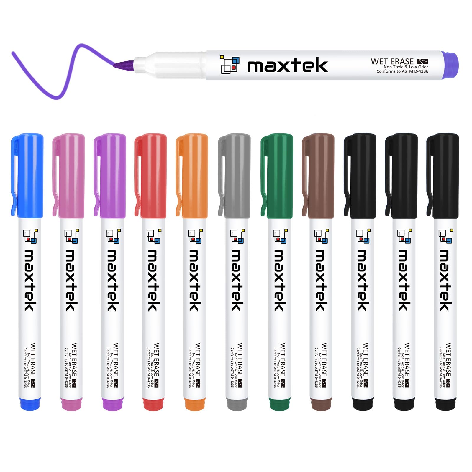 Snapklik.com : Maxtek Wet Erase Markers Ultra Fine Tip, 12 Pack Low ...