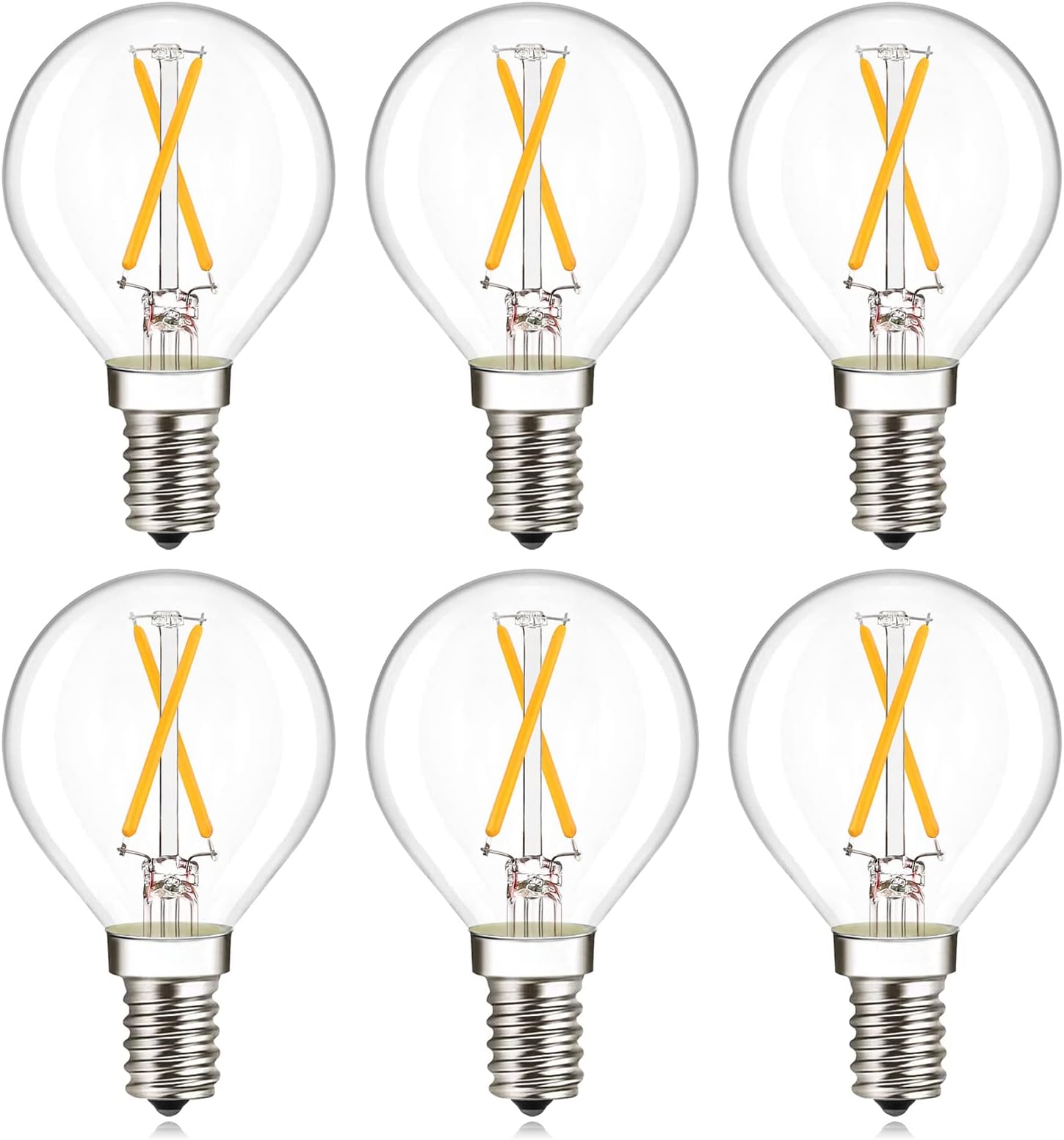 EQ Lighting 3-Pack G16.5 LED Bulb, Dimmable E12 Edison Bulb, 25W ...