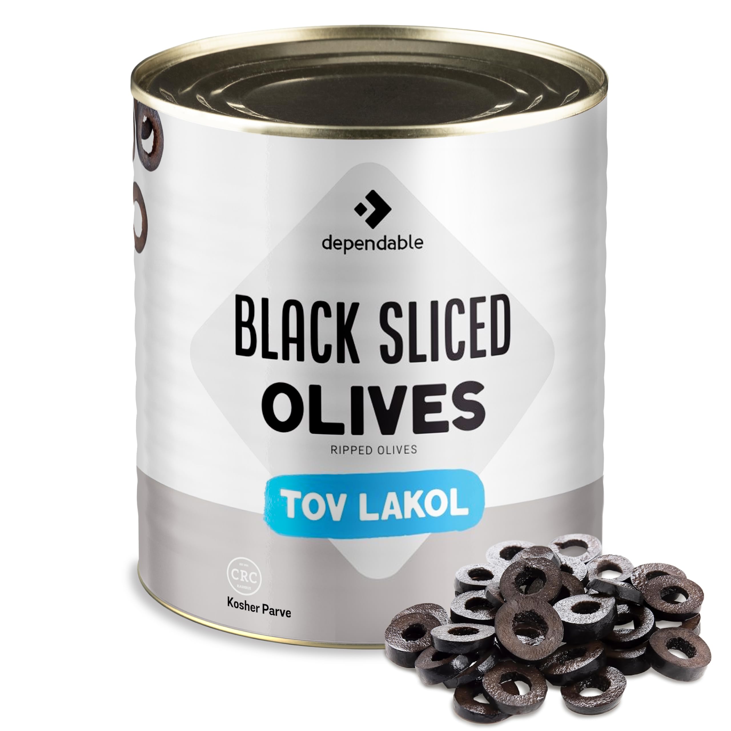 Amazon.com : Dependable Food Black Sliced Olives – 53 oz Drained Weight ...