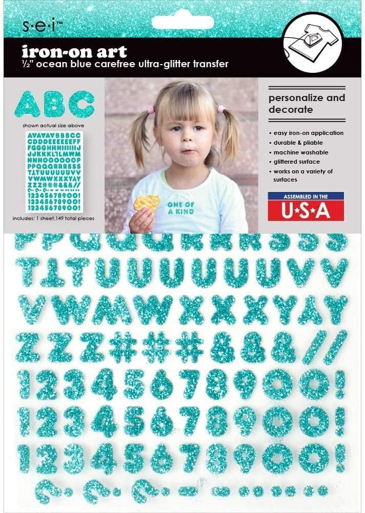 Snapklik.com : SEI 148 Pieces Iron On Letters: 1/2 Inch Glitter Iron On ...