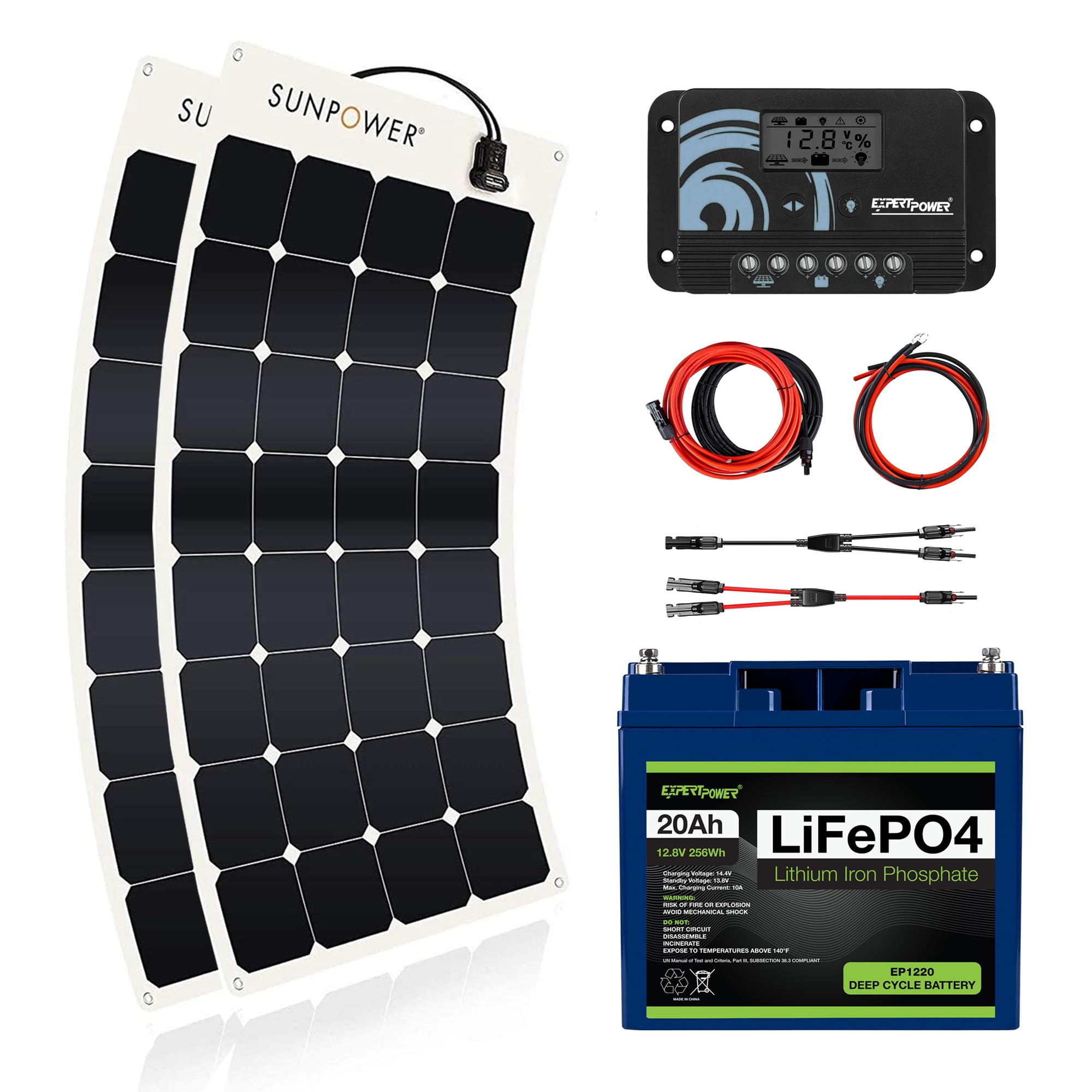 400 Watt Solar Panel ExpertPower 200W 12V Solar Power Kit | 200W Mono ...