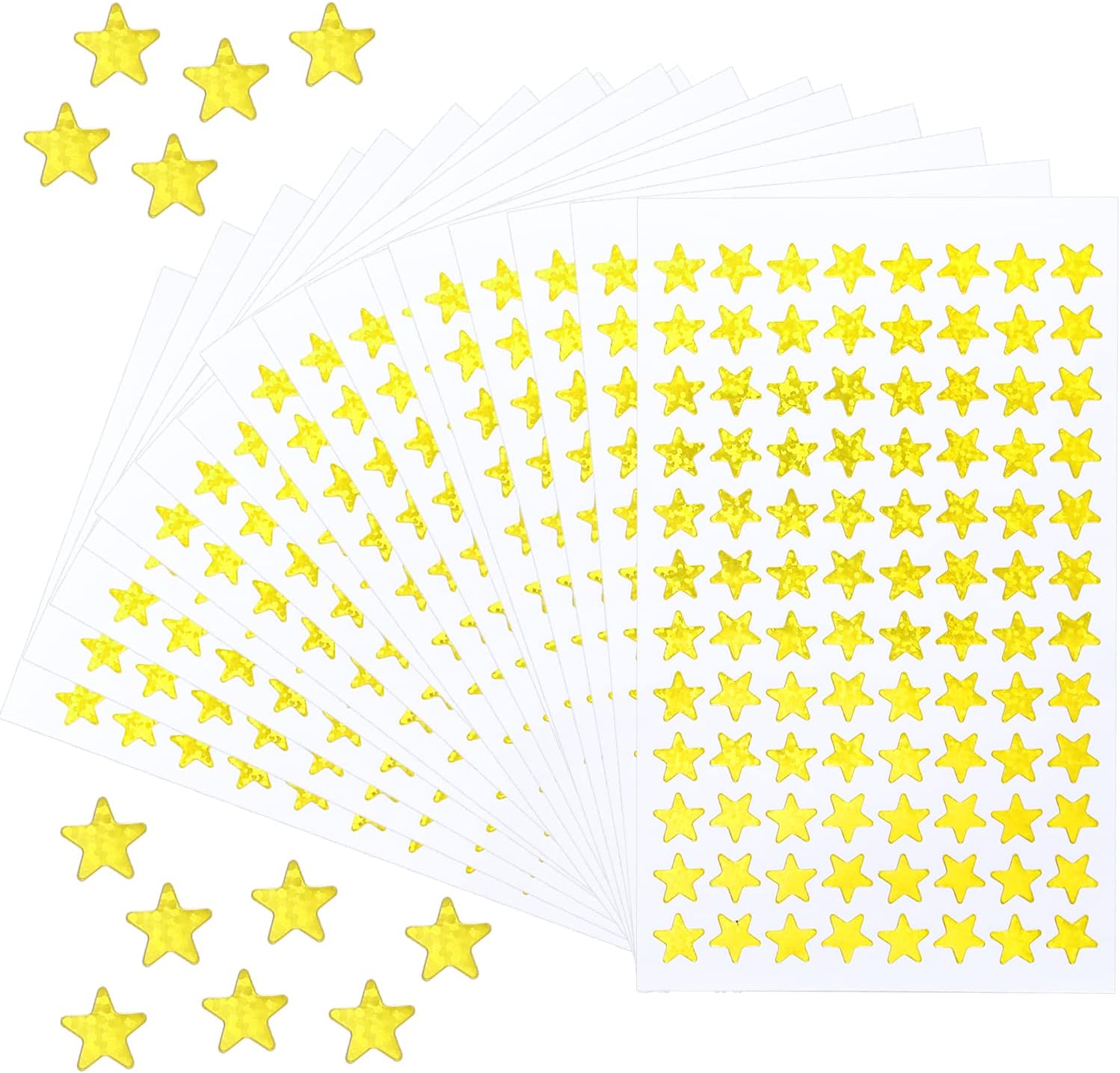 Amazon.com: 2160 Pcs 20 Sheets Tiny Gold Star Stickers, 0.3" Diameter ...