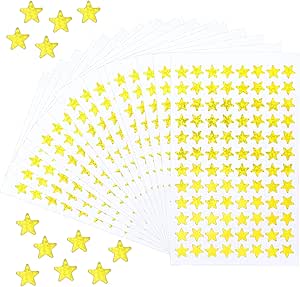 Amazon.com: Gold Star Stickers - 1920 Pieces, 20 Sheets, Mini Reward ...