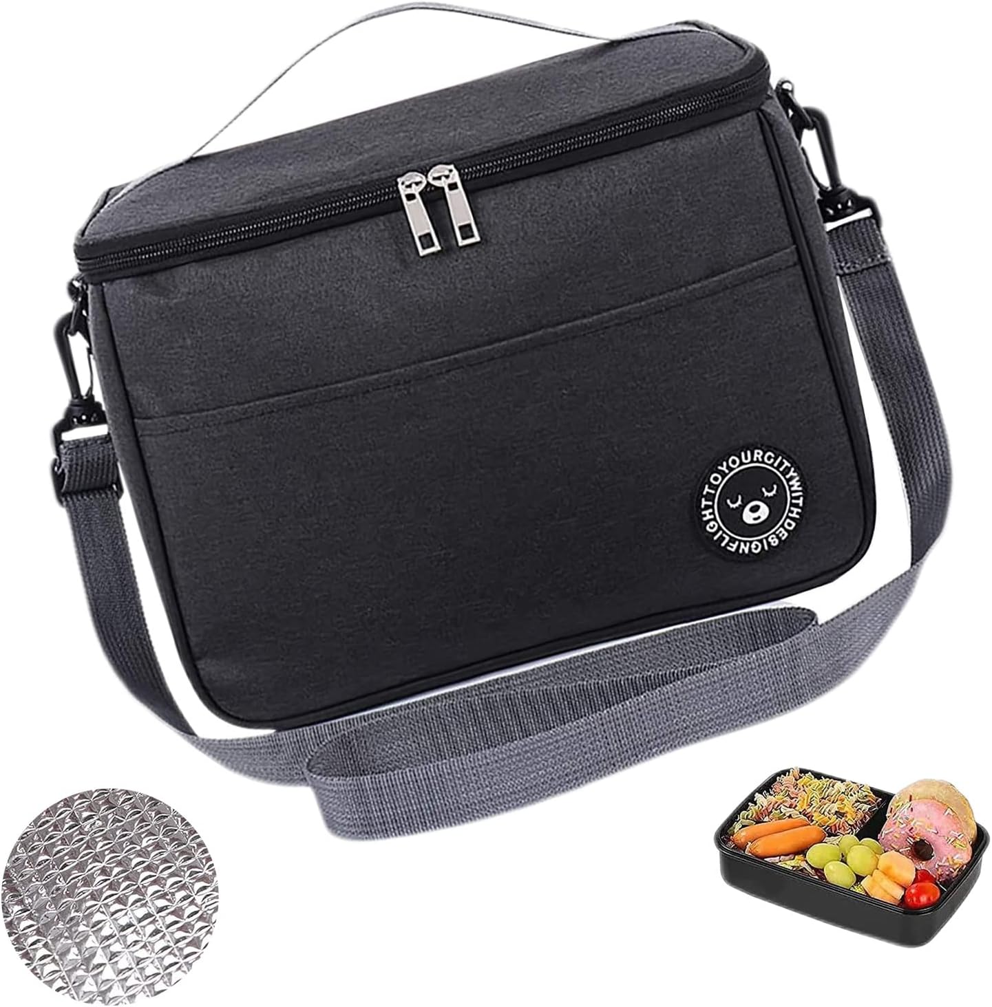 ANYUANKW Sac Isotherme Repas, Lunch Bag avec Bandoulière Réglable, Sac ...
