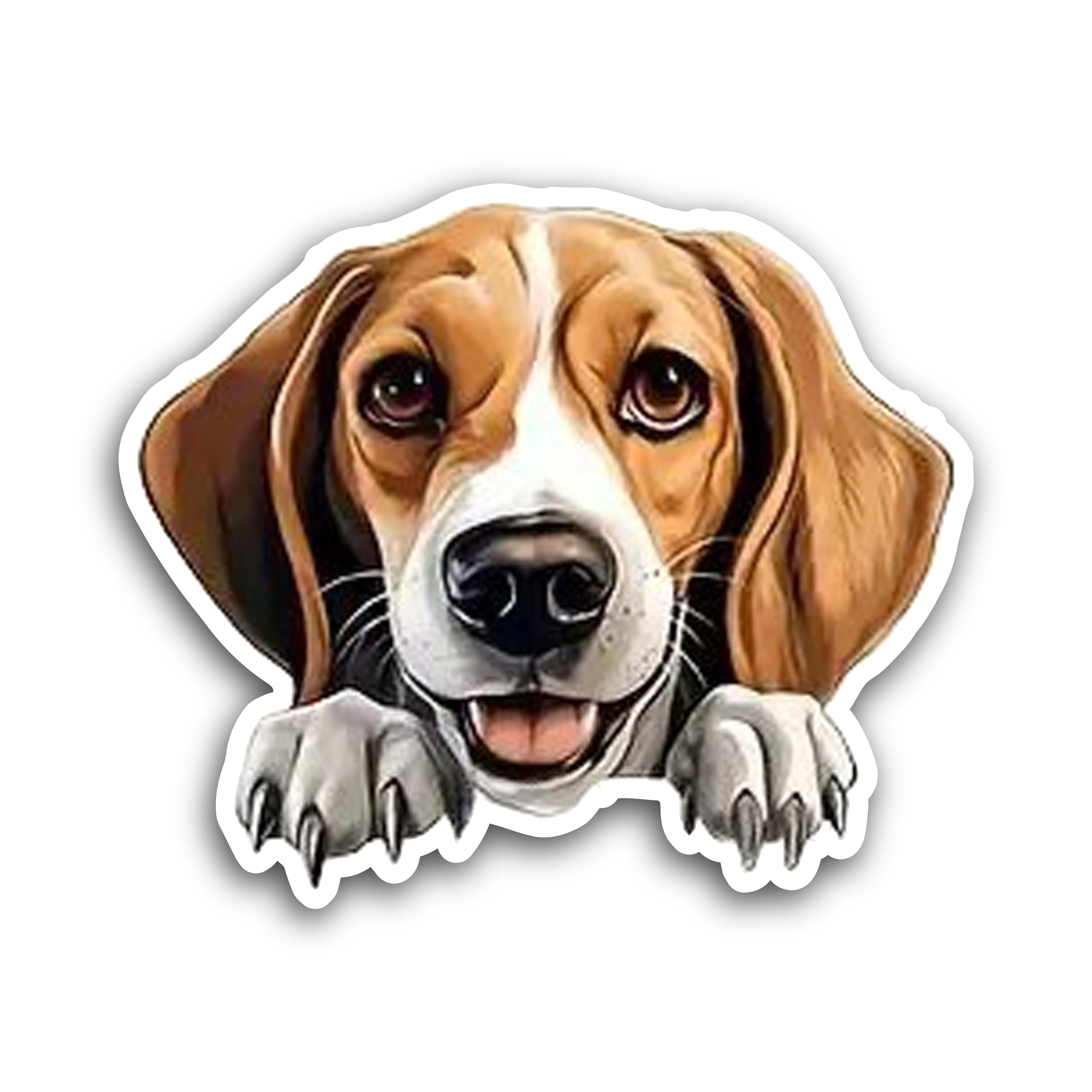 Amazon.com - 2 (Pieces) 3" and 5" Cute Beagle Dog Decal Sticker ...