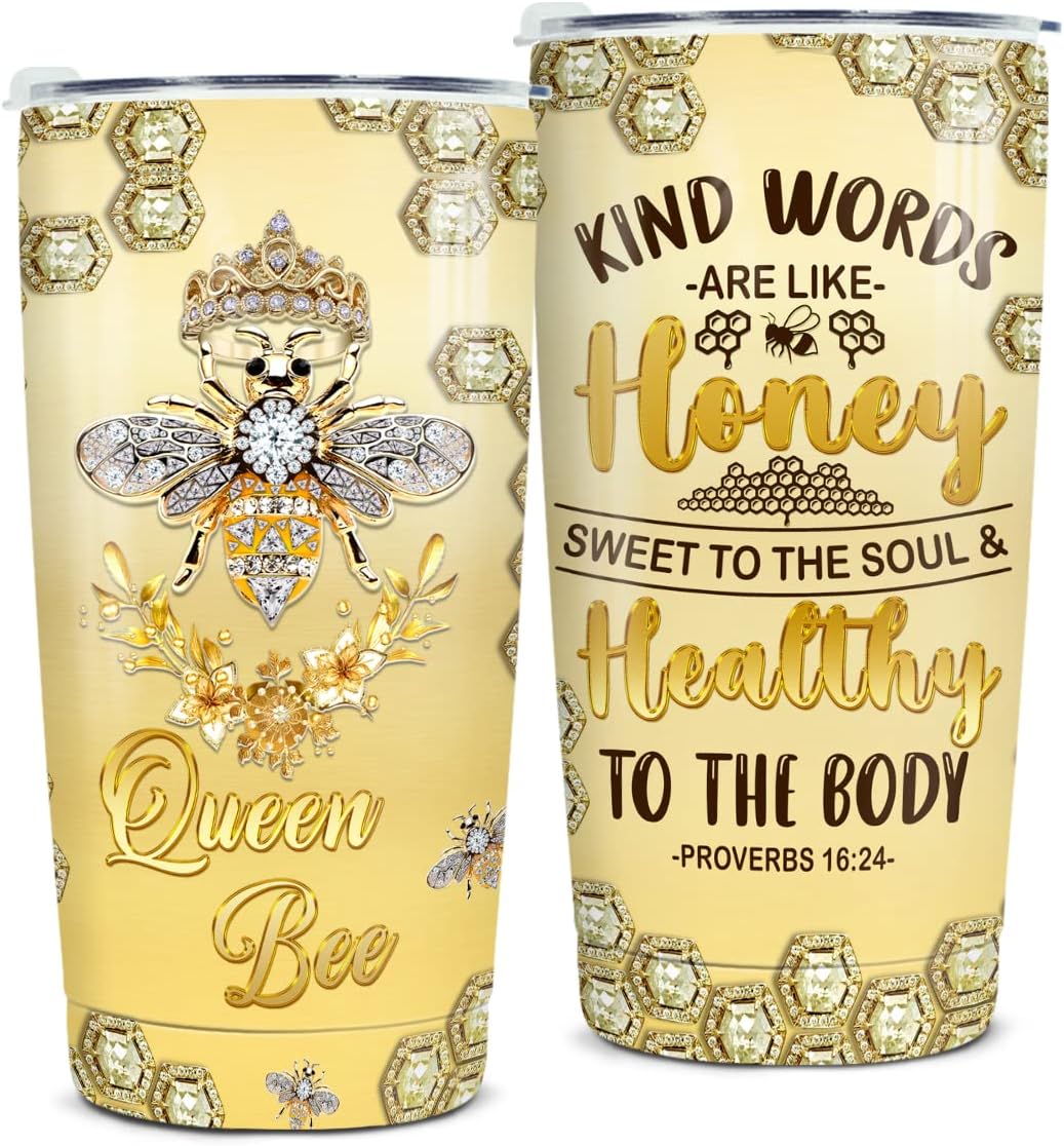 Amazon.com | Onebttl Unique Bee Gifts for Women, Girls - Bee Themed ...