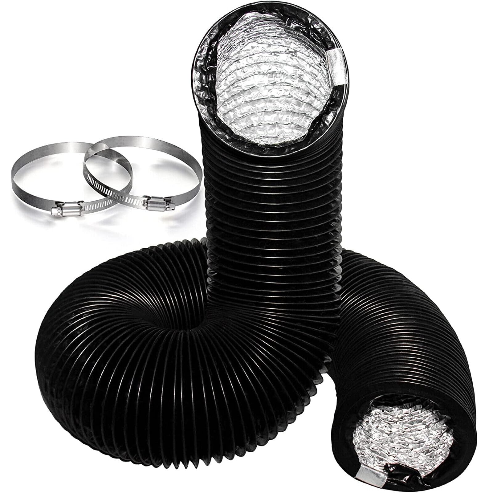 Amazon.com: JNTKE Dryer Vent Hose, 6" Insulated Flexible Duct 10FT with ...