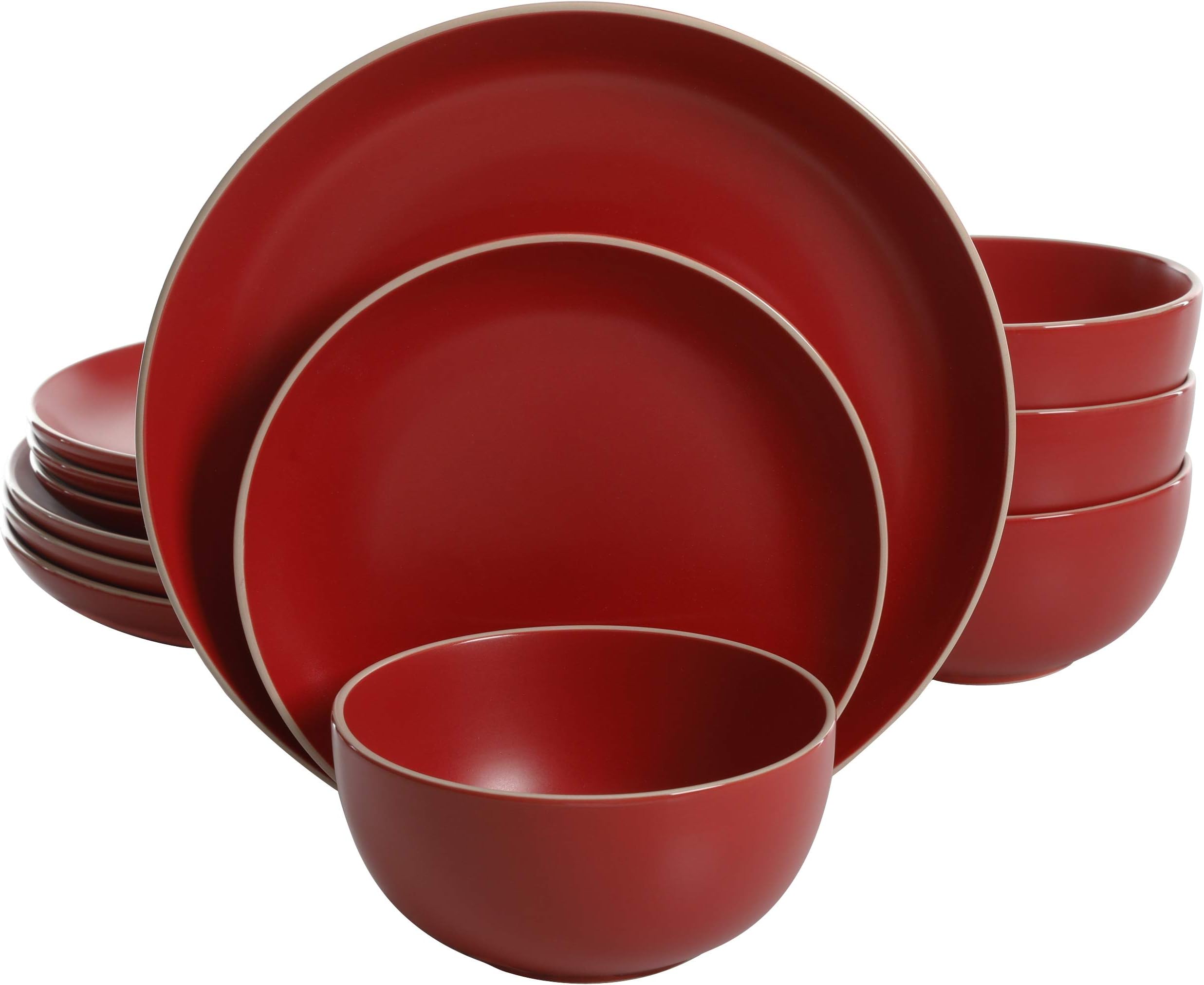 Amazon.com: Pfaltzgraff Everyday Aria Red 16-pc. Dinnerware Set : Home ...